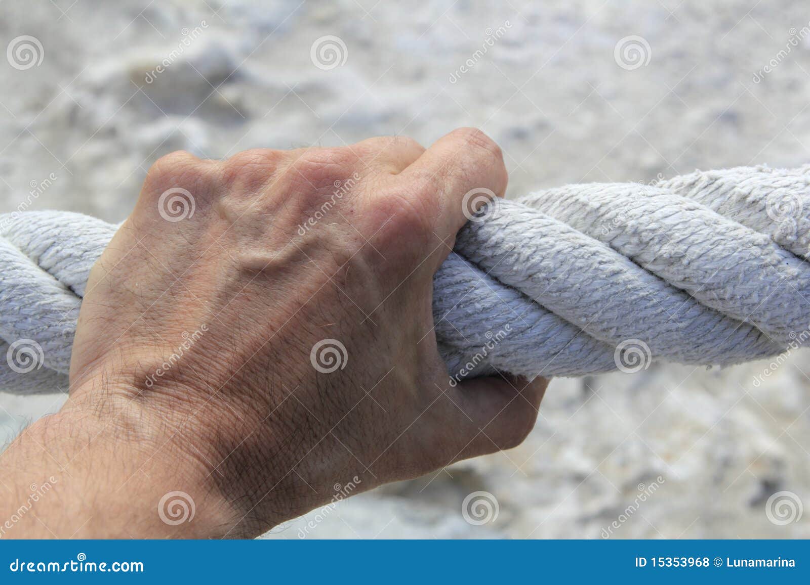 Man Hand Grab Grip Strong Big Aged Rope Stock Photo - Image of ...