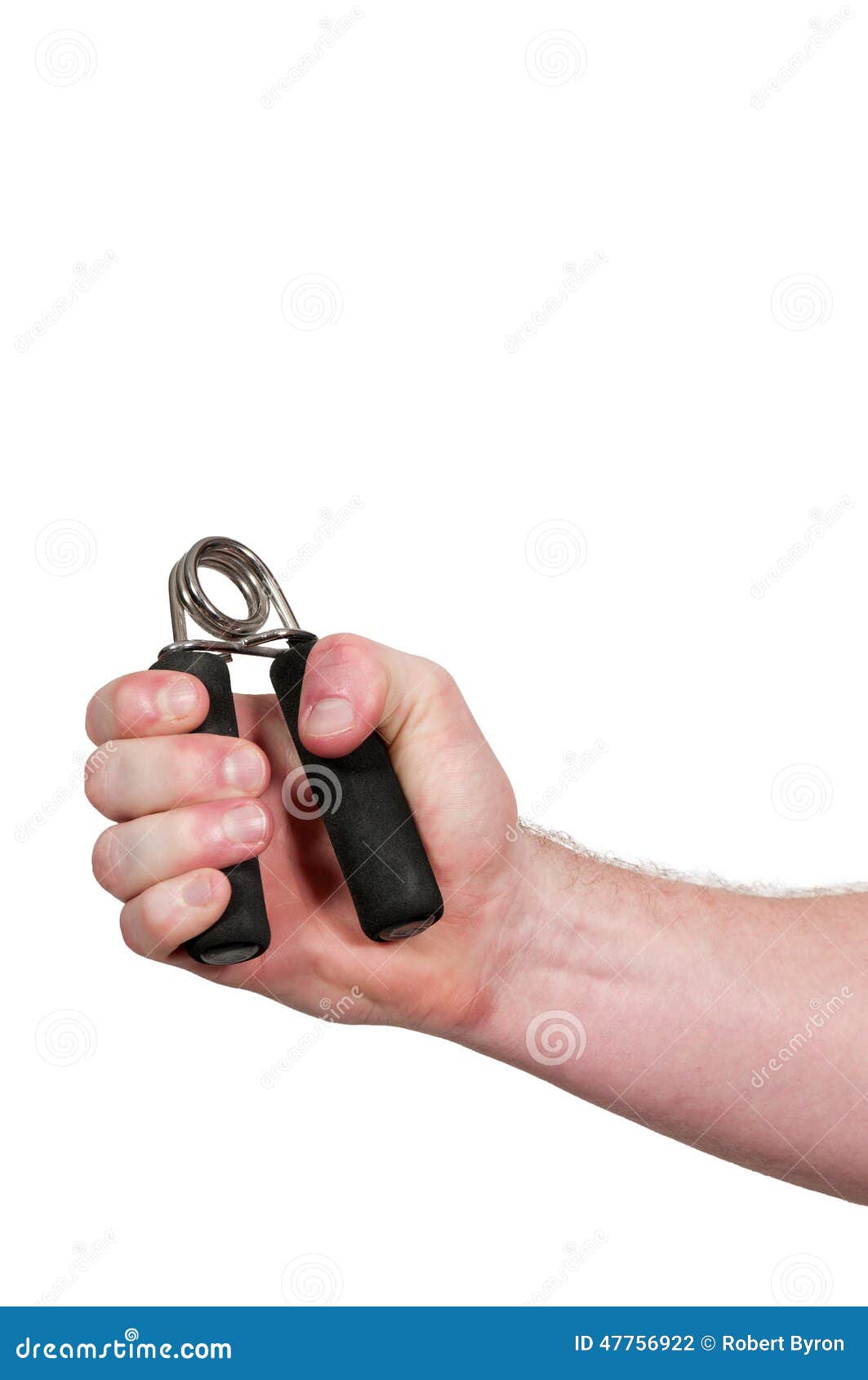 Man with Hand Grip Exerciser Stock Photo - Image of gripper, muscle ...