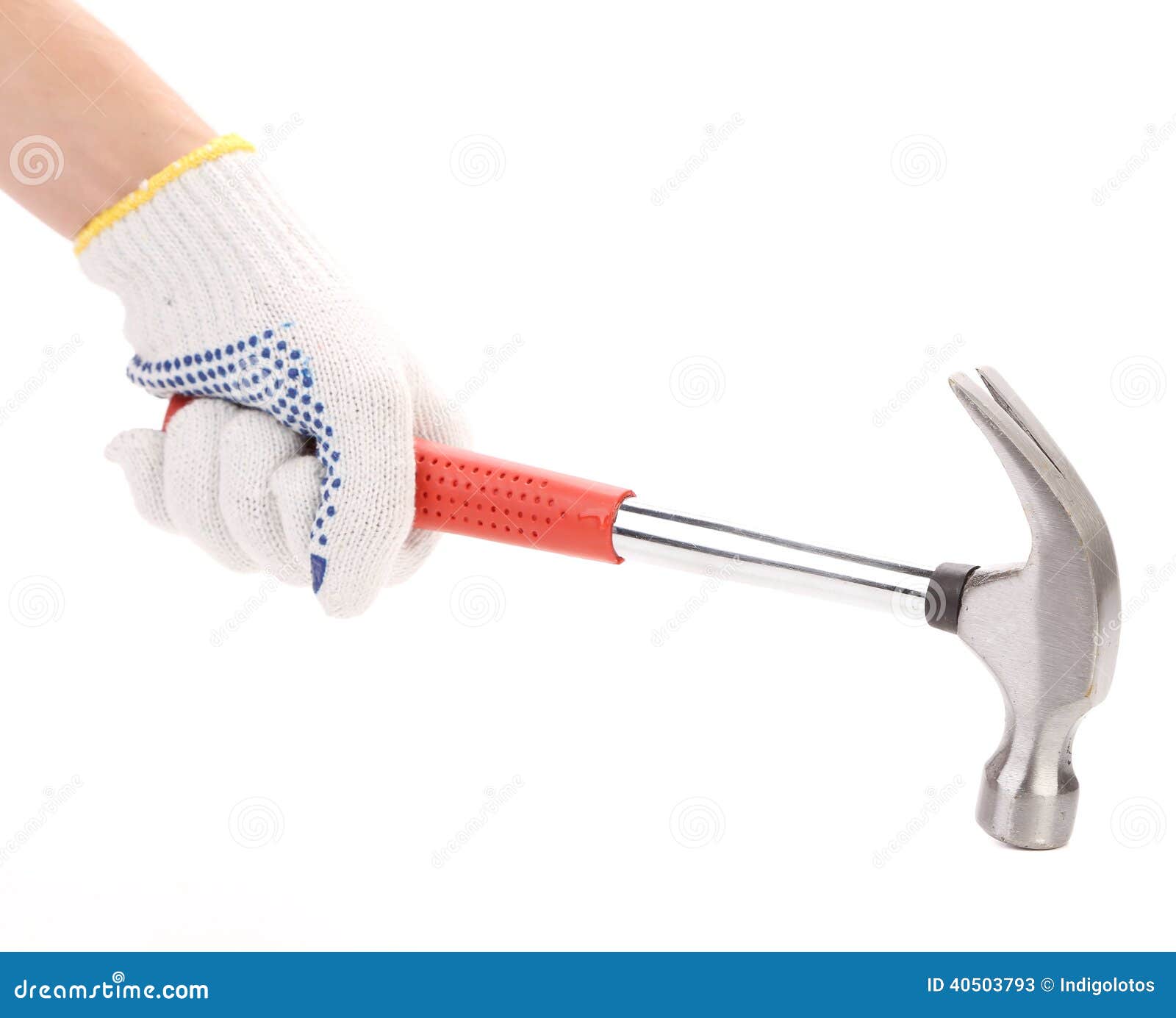 Man hand with hammer. stock image. Image of carpentry - 40503793