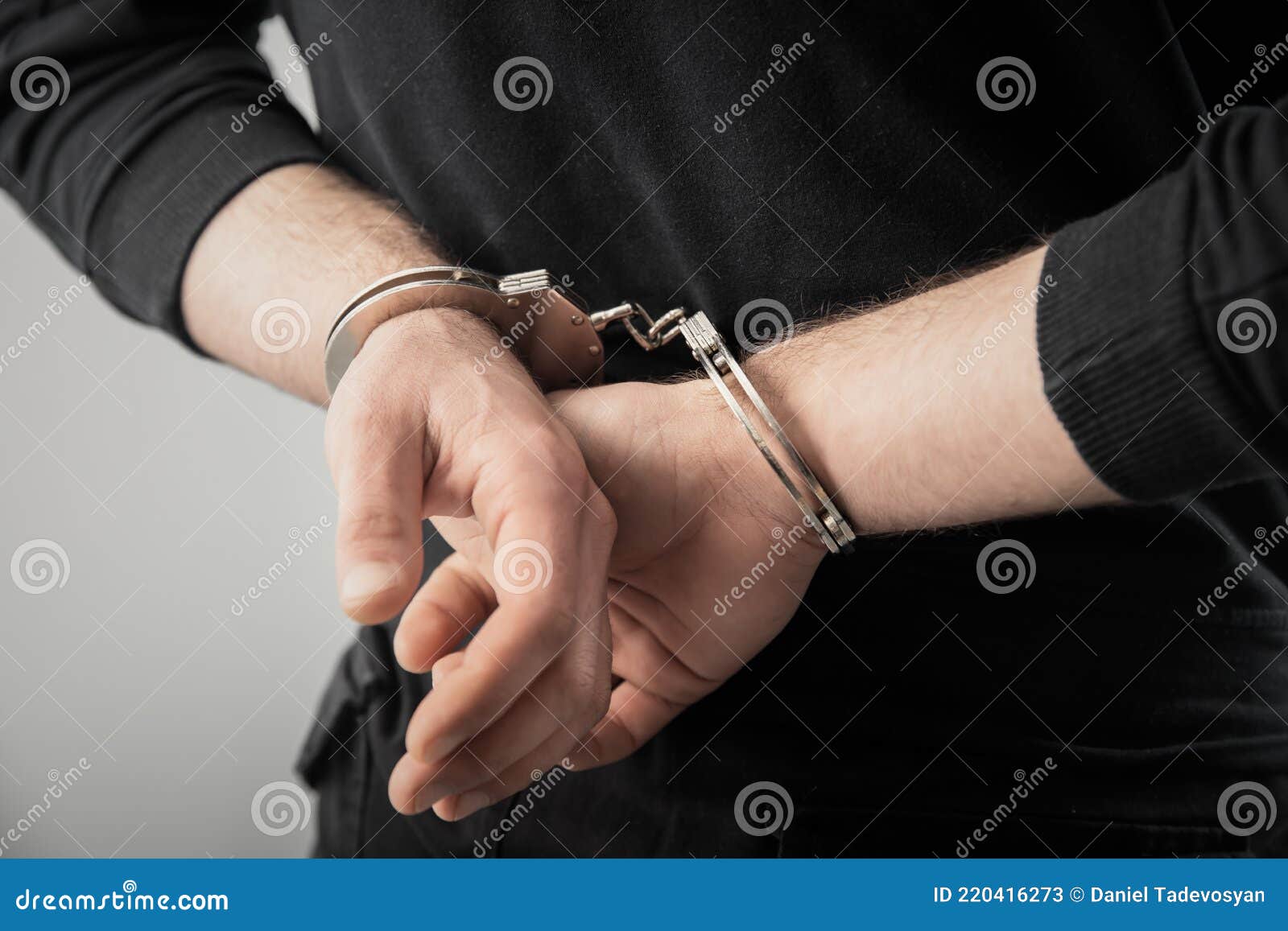 Man hand handcuffs stock image. Image of security, custody - 220416273