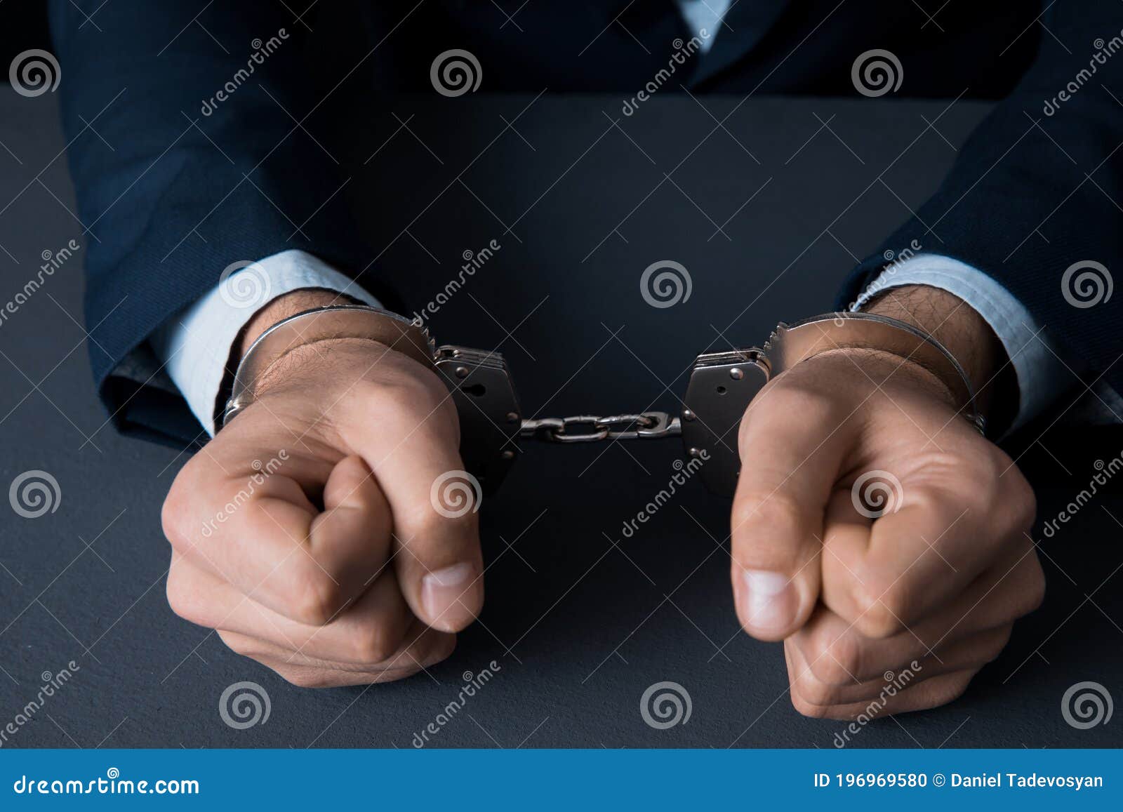 Man hand handcuffs stock photo. Image of business, police - 196969580