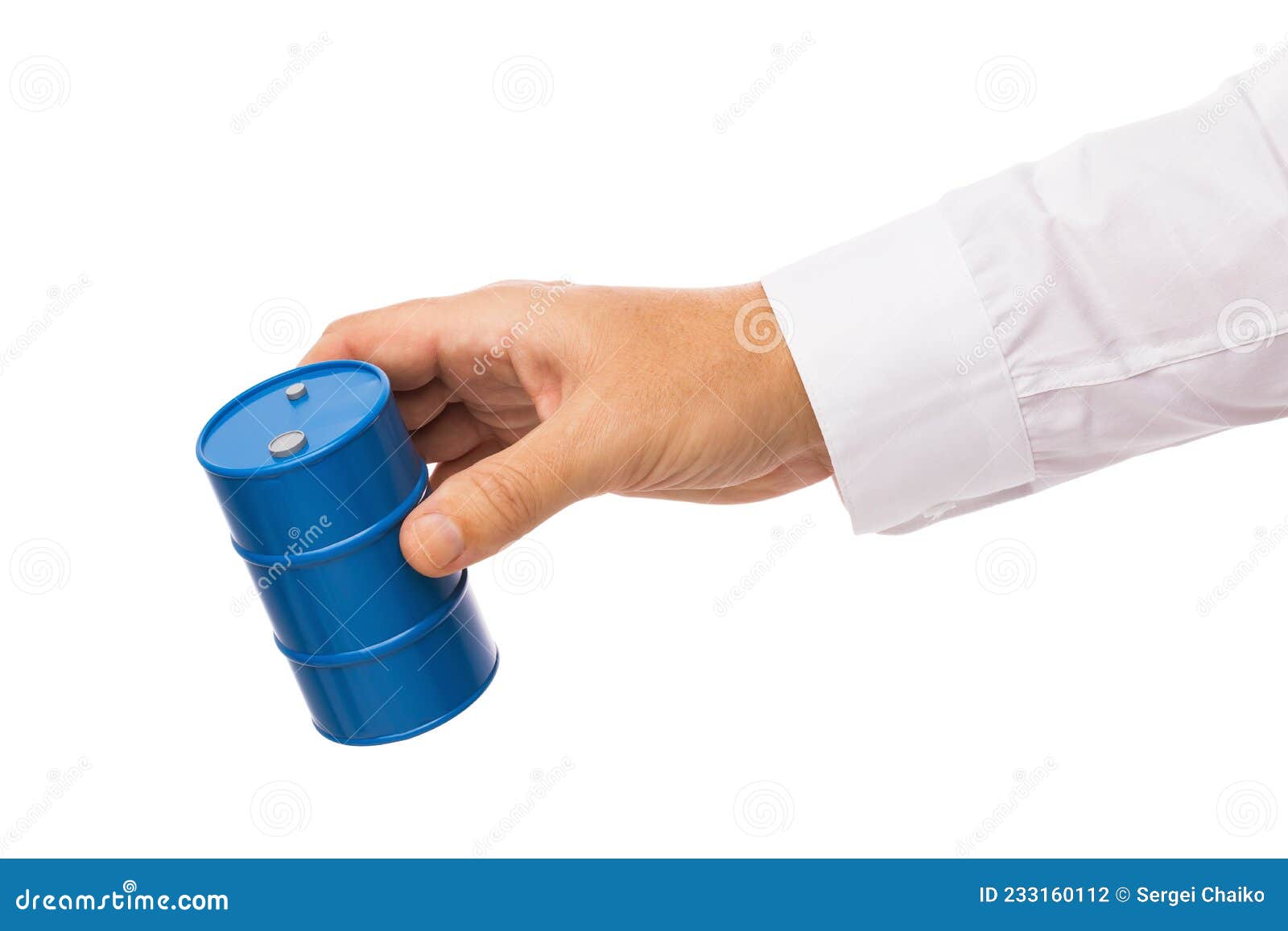 Man Hand Holding a Barrel Isolated on White Background, Template for ...