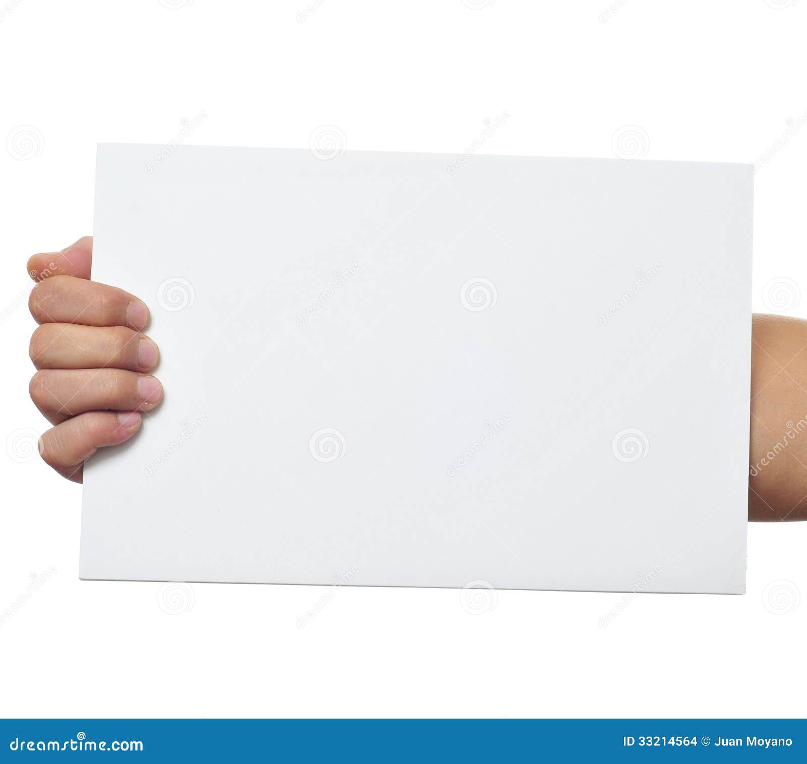 Man Hand Holding a Blank Signboard Stock Photo - Image of paper ...
