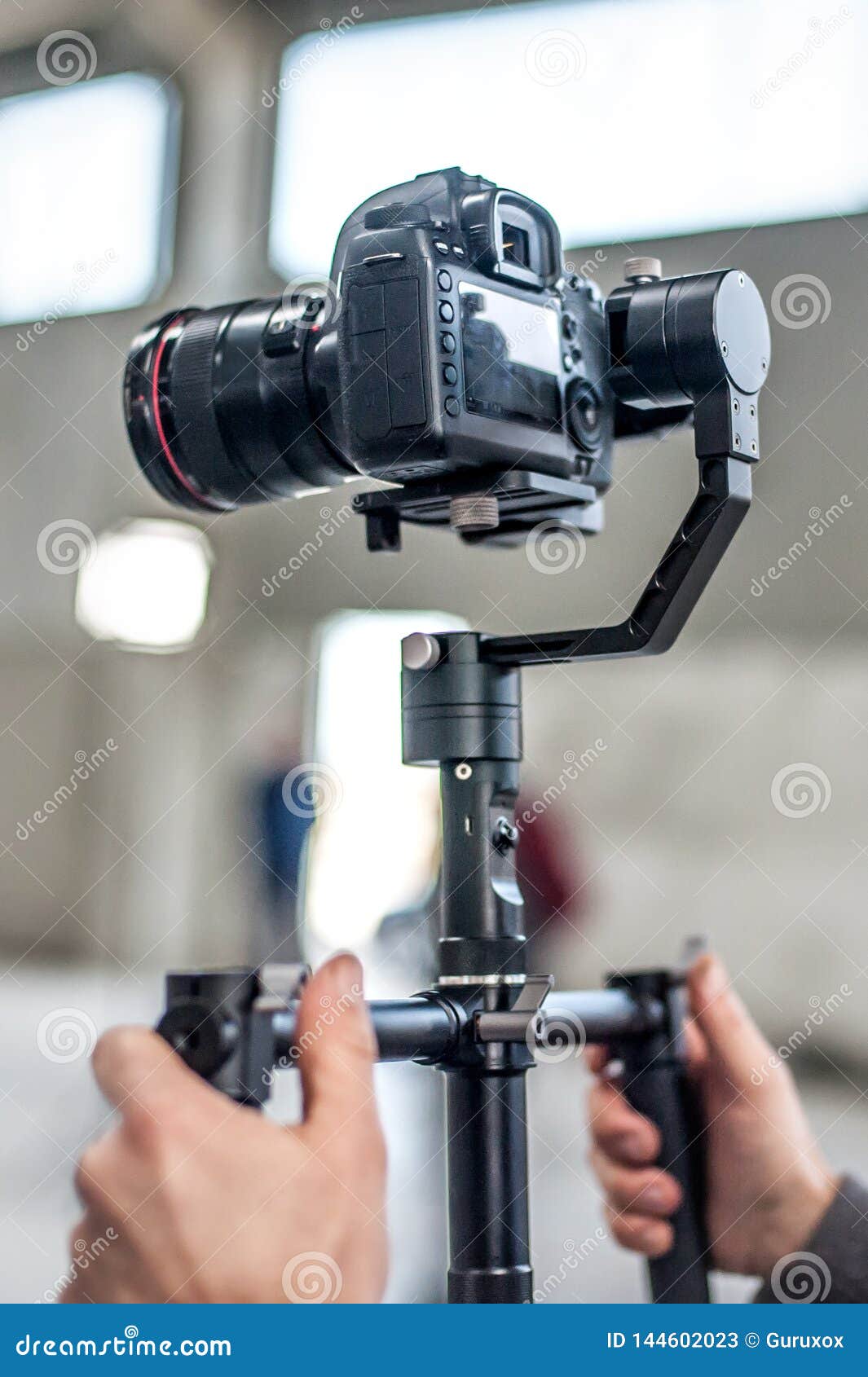Man Hand Holding Camera and Take the Photo Stock Image - Image of ...