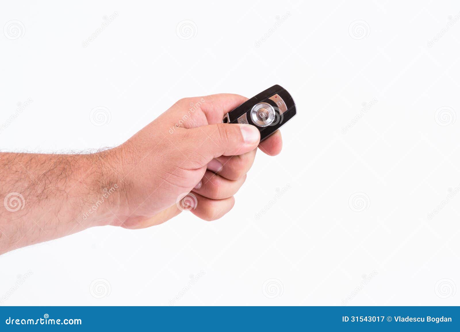 Man Hand Holding Car Remote Control Stock Image - Image of thumb, lock ...