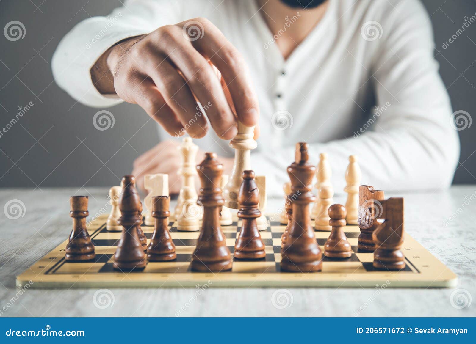Man Hand Holding Chess on Board Stock Photo - Image of hand, king ...