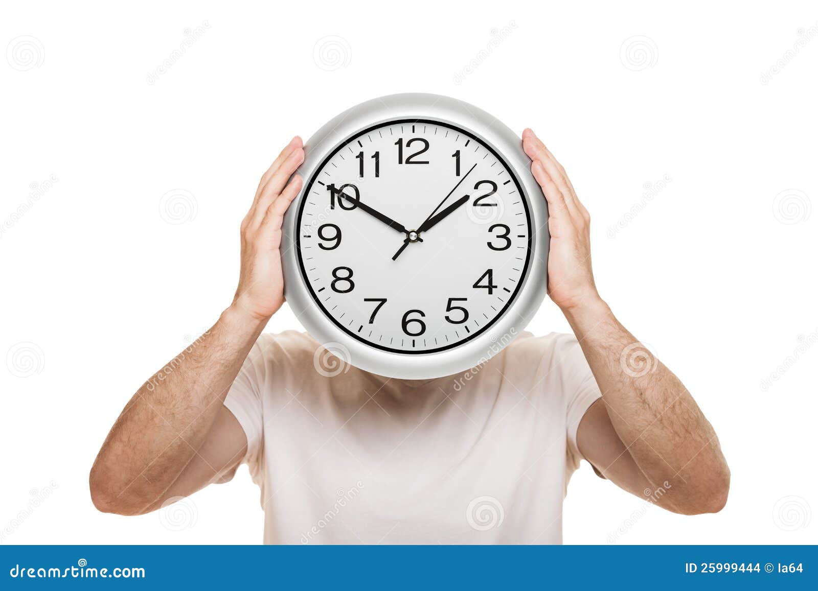 Man Hand Holding Clock Isolated Stock Photo - Image of minute, idea ...