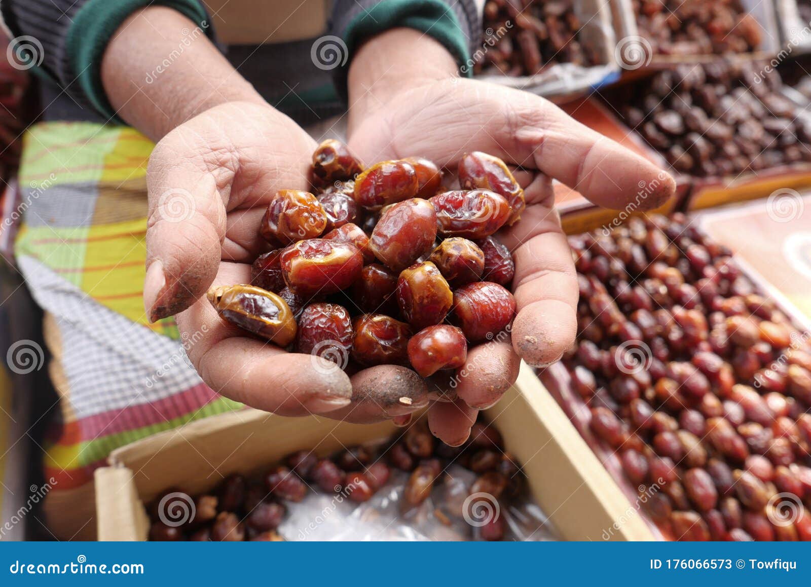 Man Hand Holding Date Fruit for Sale Stock Image - Image of east, group ...