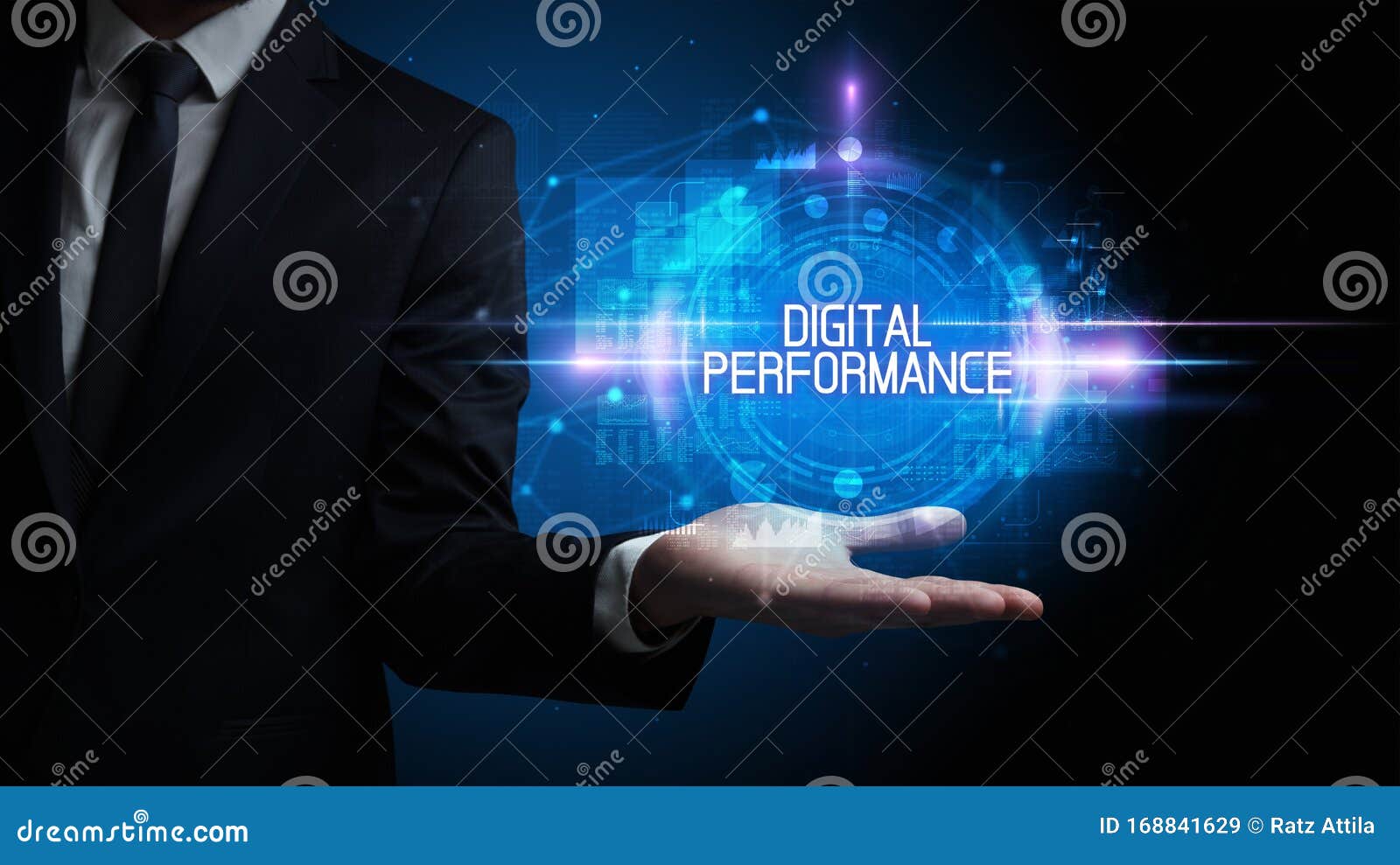 Man Hand Holding Digital Technology Concept Stock Image - Image of ...