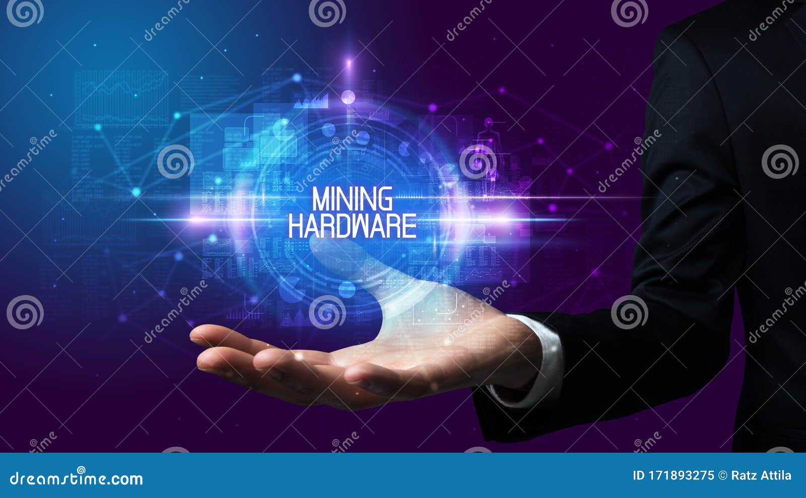 Man Hand Holding Digital Technology Concept Stock Image - Image of ...