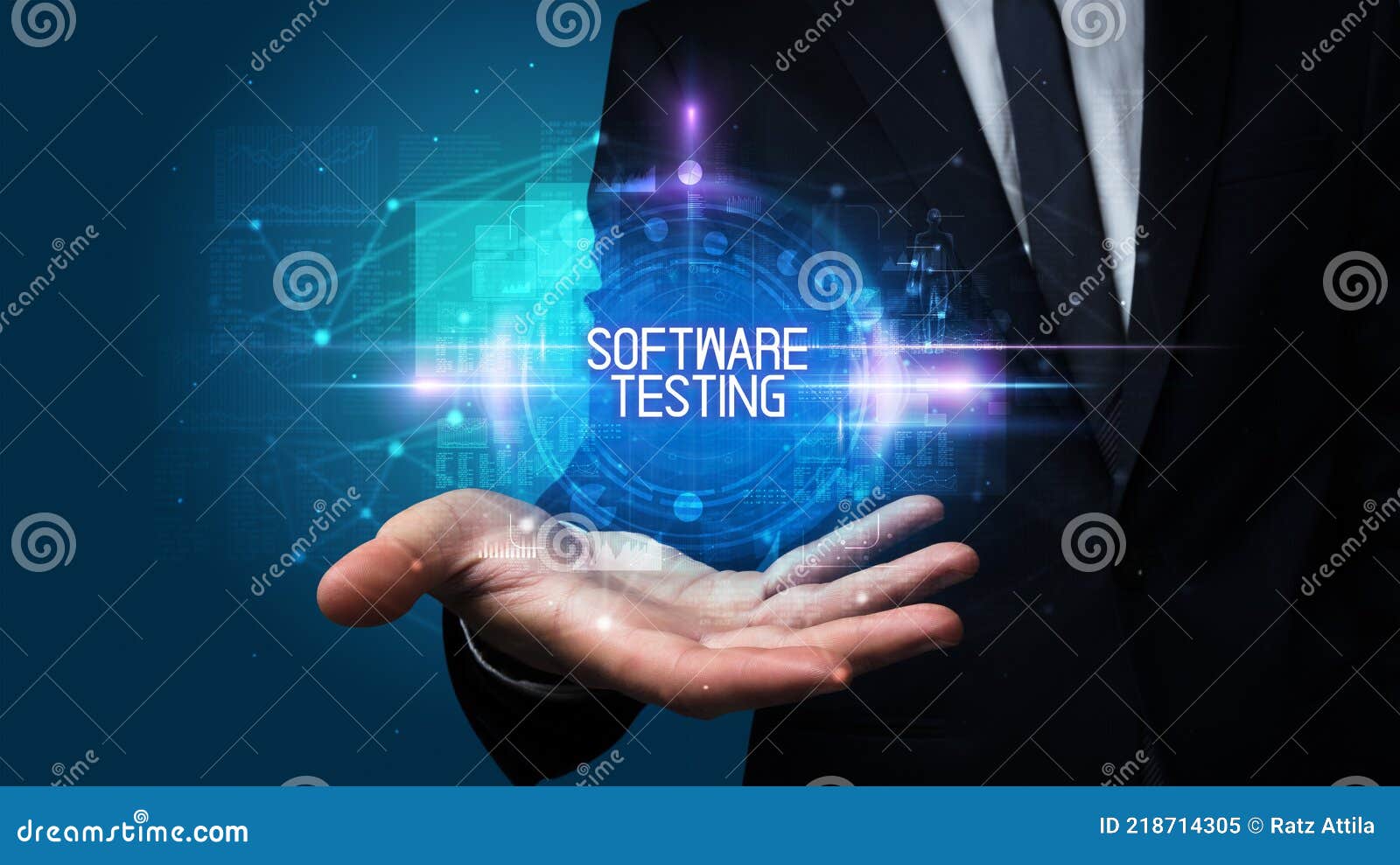 Man Hand Holding Digital Technology Concept Stock Image - Image of ...
