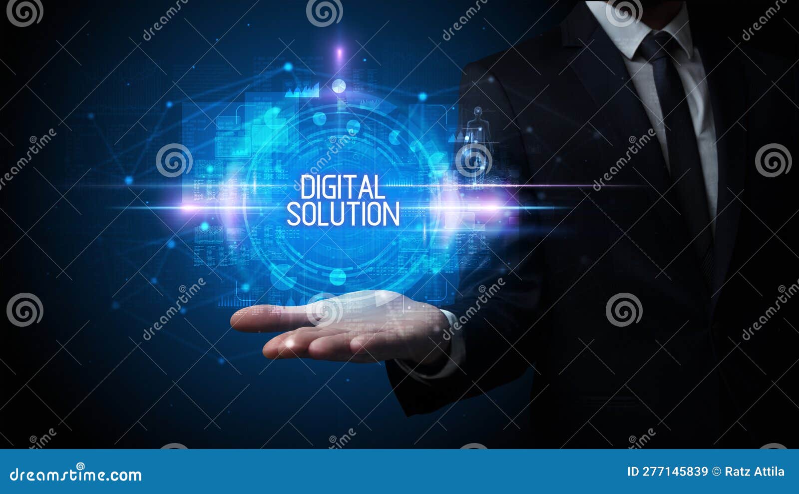 Man Hand Holding Digital Technology Concept Stock Image - Image of ...