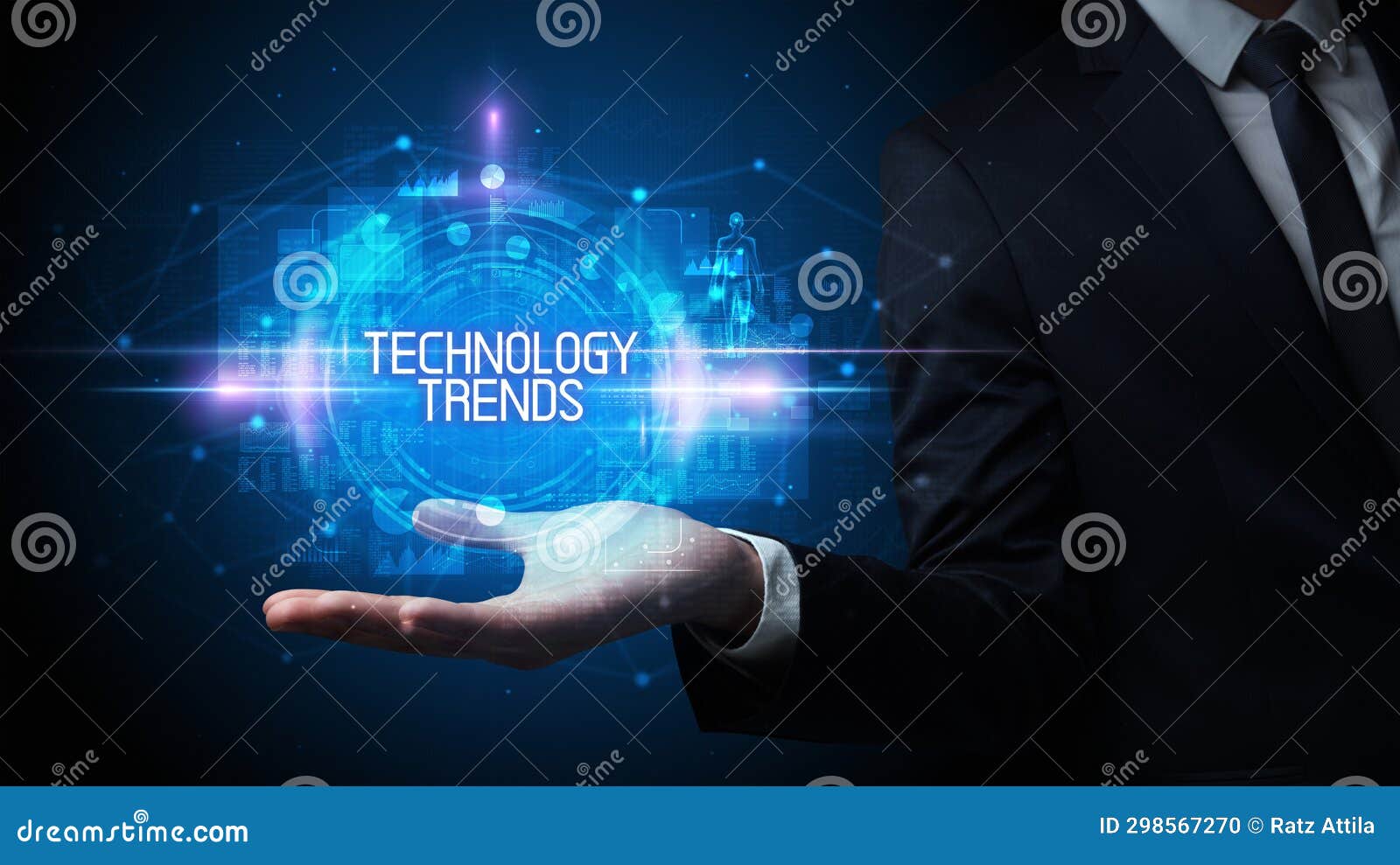 Man Hand Holding Digital Technology Concept Stock Photo - Image of ...