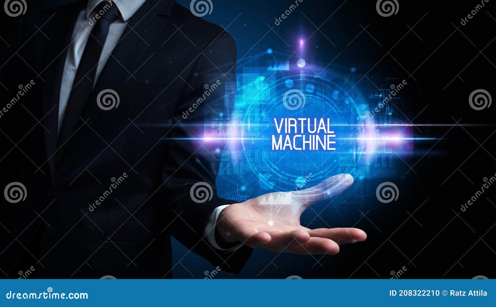 Man Hand Holding Digital Technology Concept Stock Photo - Image of ...
