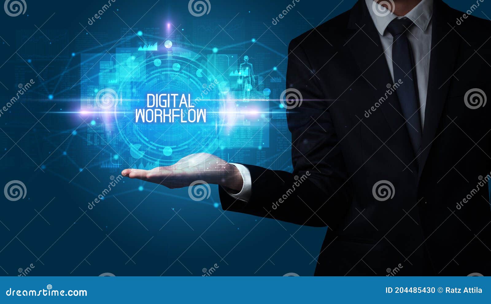 Man Hand Holding Digital Technology Concept Stock Photo - Image of ...