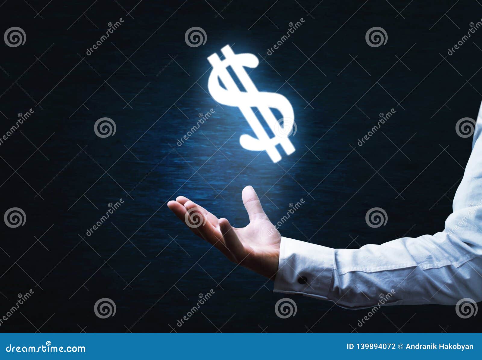 Man Hand Holding Dollar Sign Stock Photo - Image of currency ...