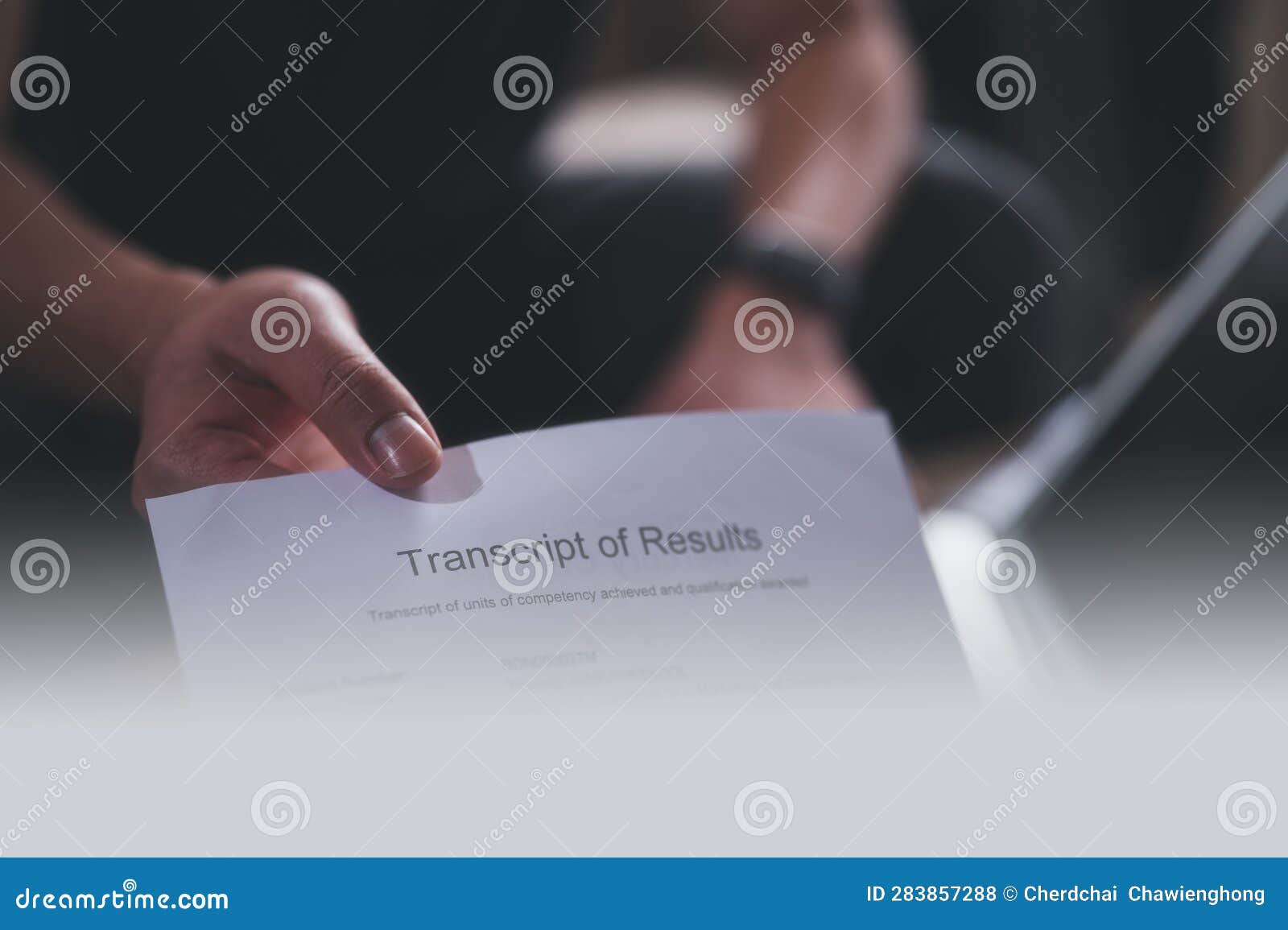 Man Hand Holding or Handing Over Document Stock Photo - Image of ...