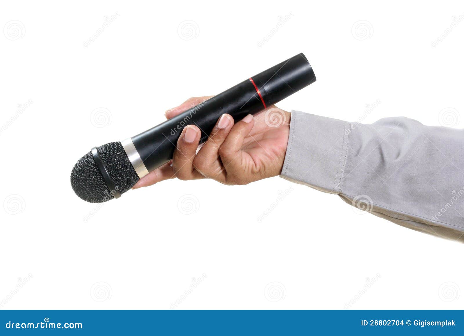 Man Hand Holding Microphone Stock Photo - Image of singer, speaker ...