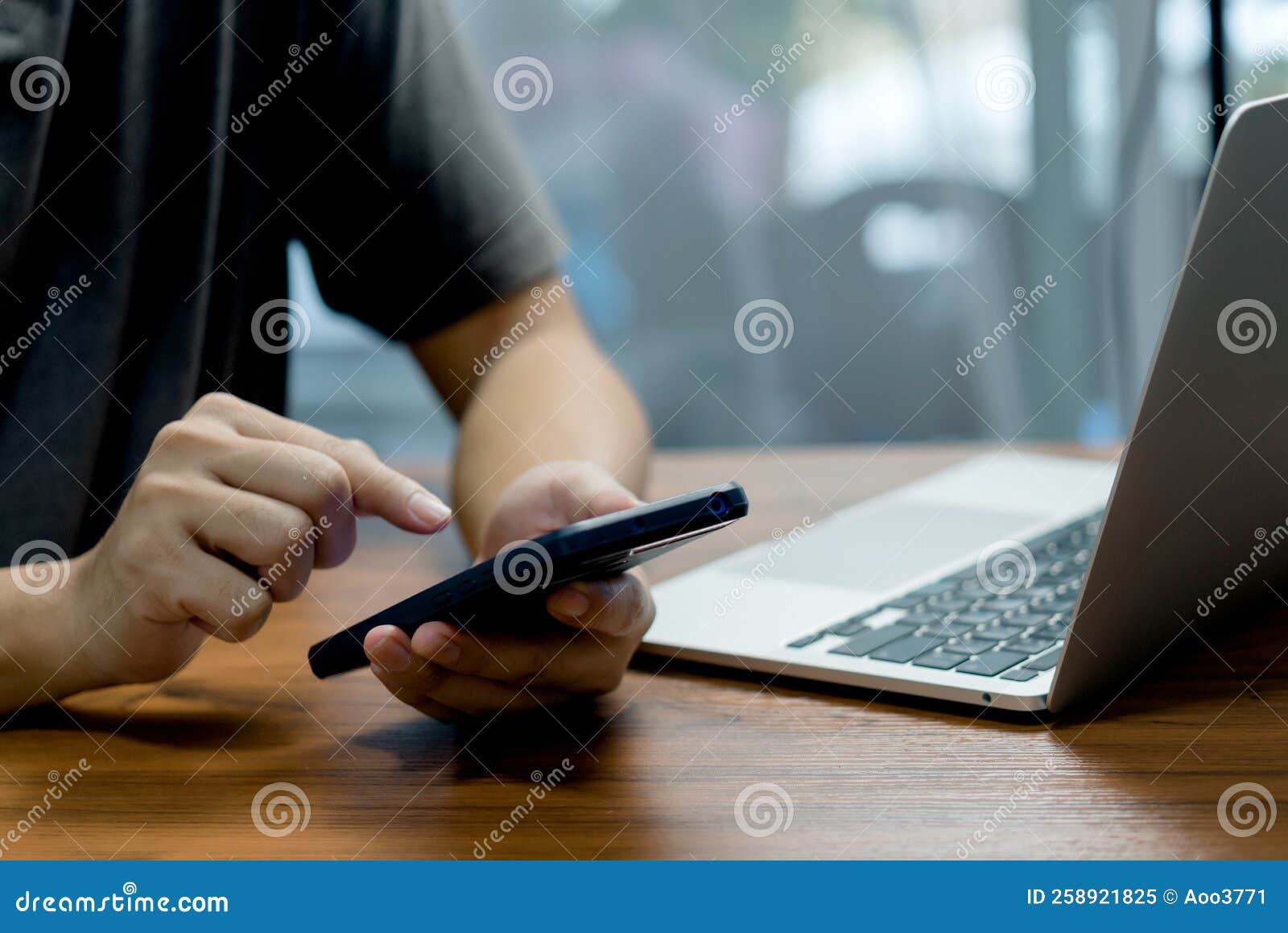 Man Hand Holding Mobile Smartphone Digital Technology Network ...