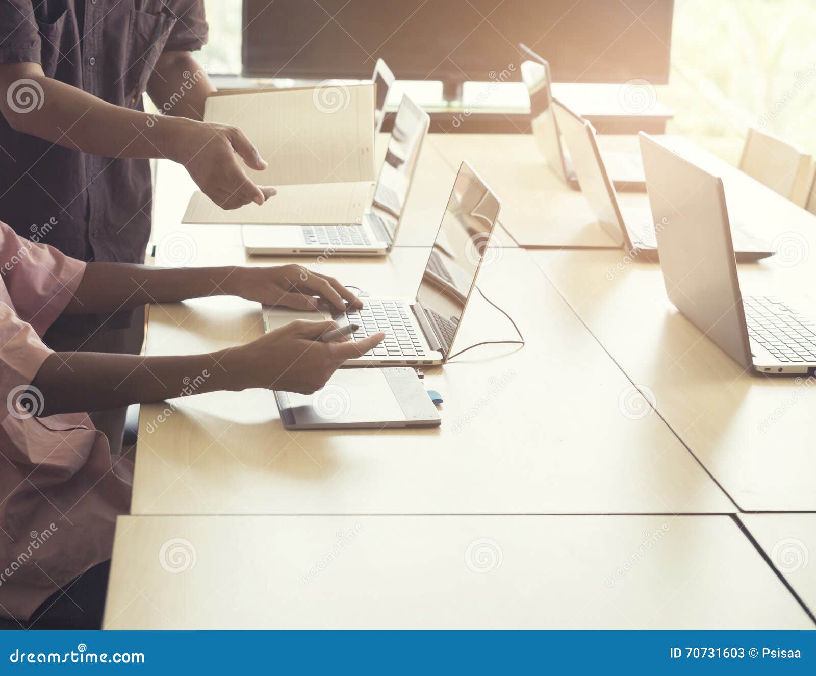 Man Hand Holding Pen Working on Digital Graphic Tablet and Comp Stock ...