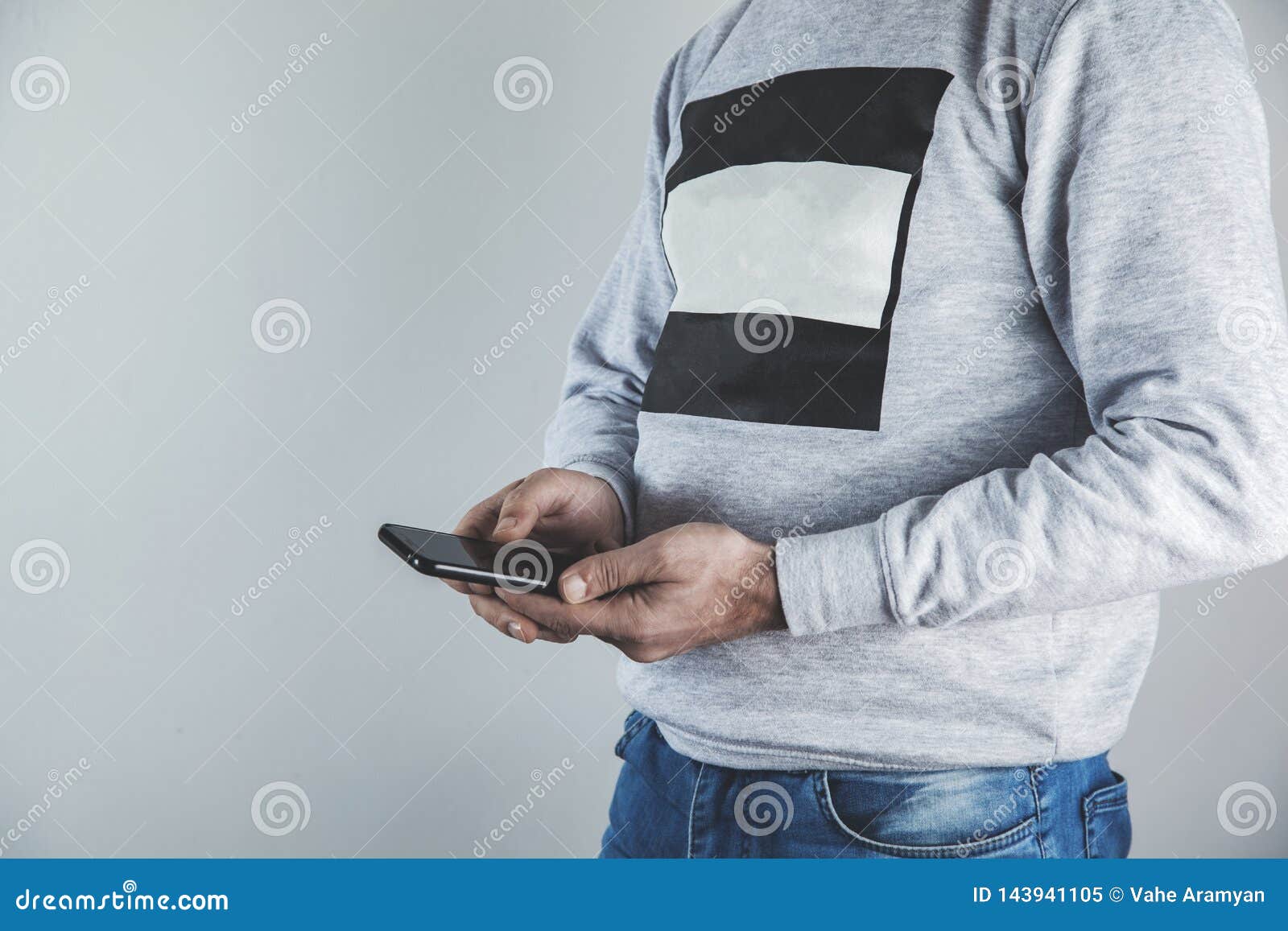 Man hand phone stock image. Image of text, reading, business - 143941105
