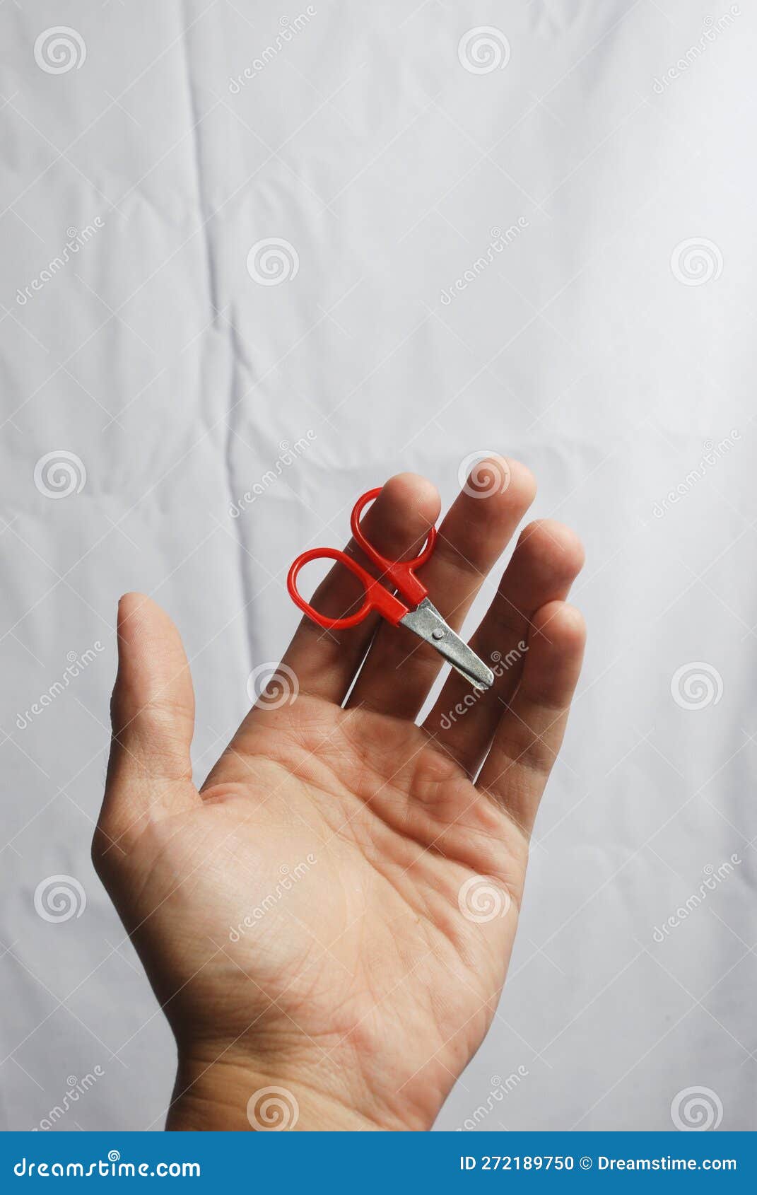 Man Hand Holding a Small Scissors Stock Photo - Image of business ...