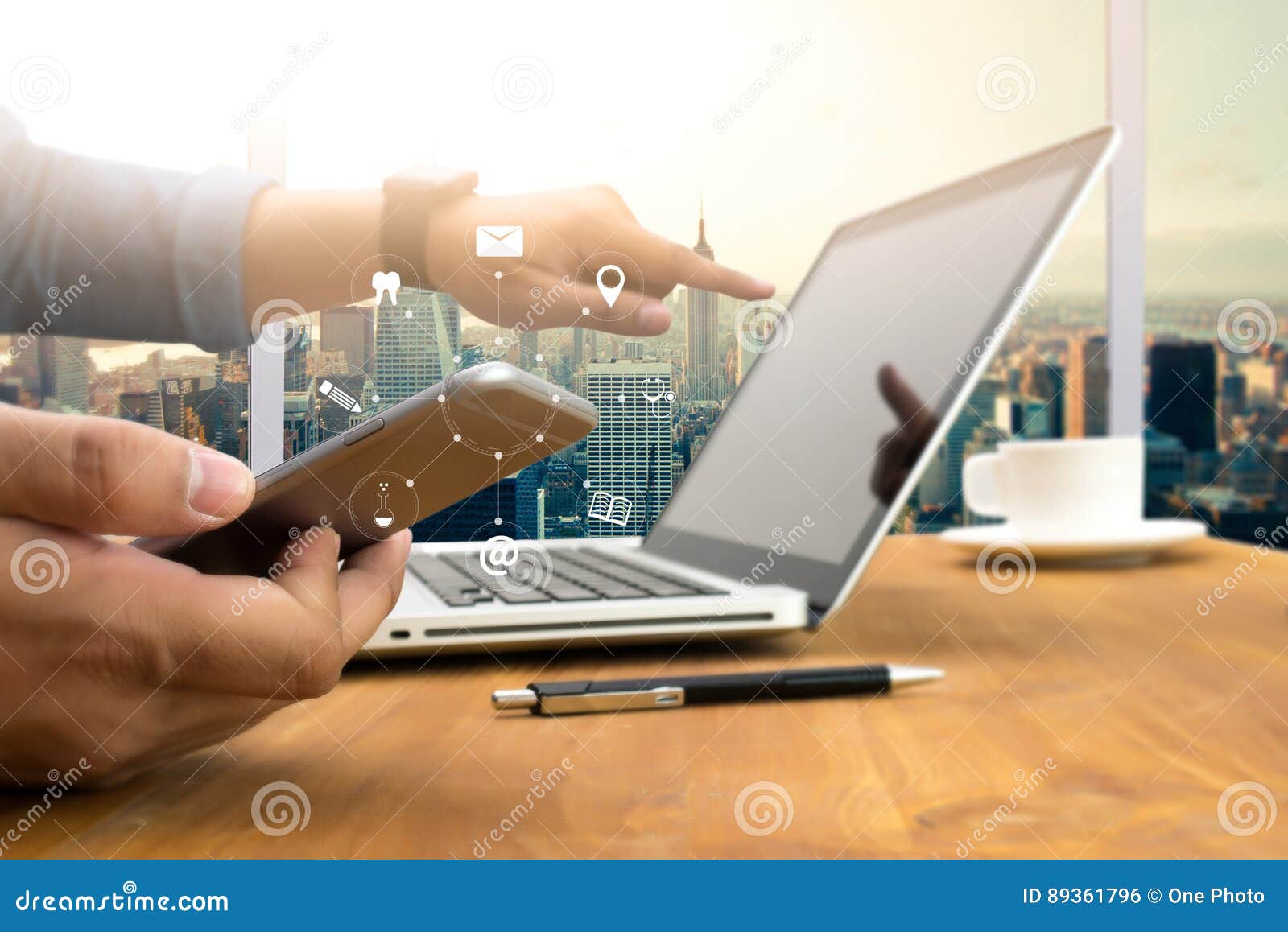 Man Hand Holding Smartphone Device and Technology , Businessman Stock ...