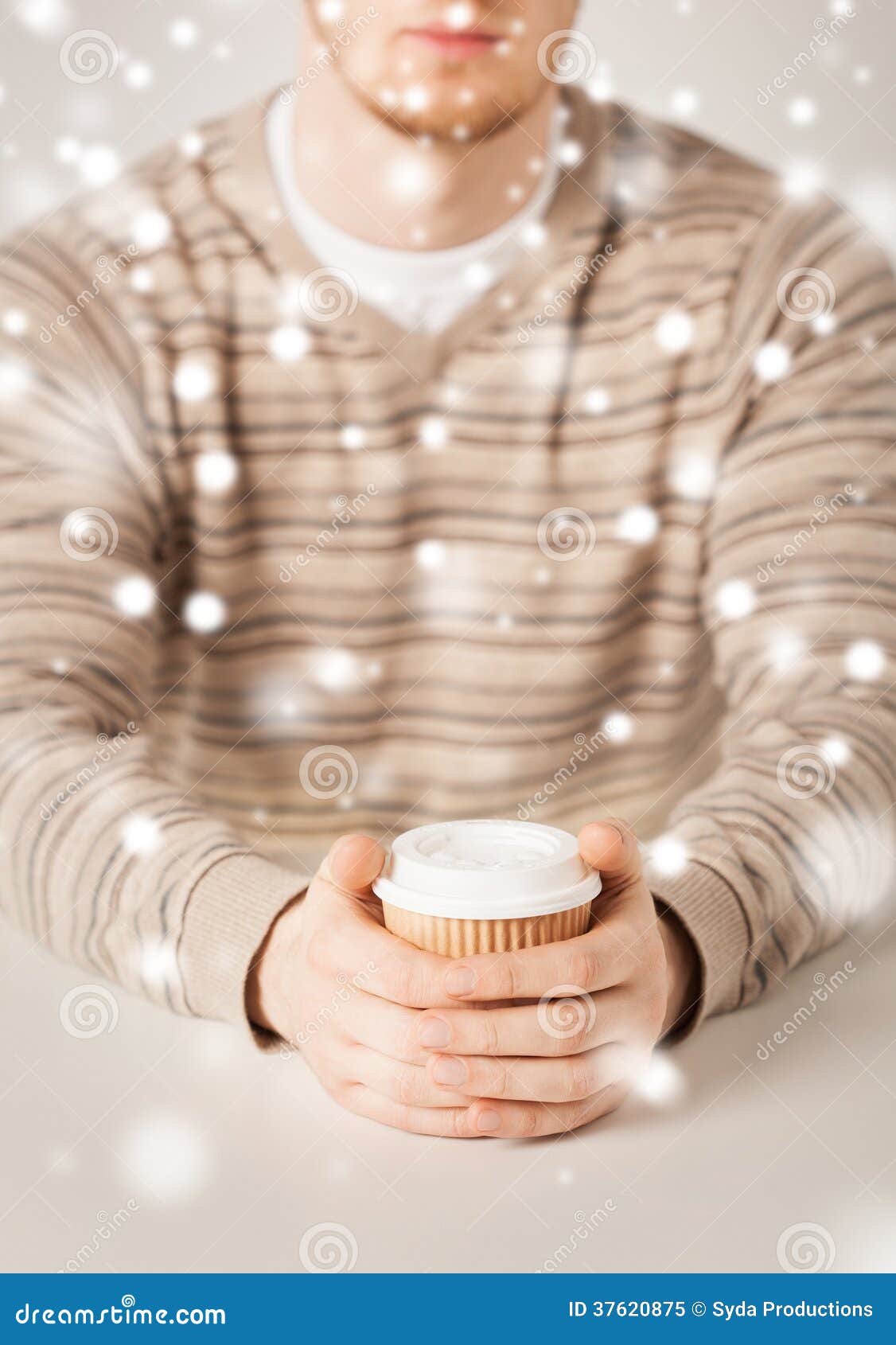 Man Hand Holding Take Away Coffee Cup Stock Image - Image of hands ...