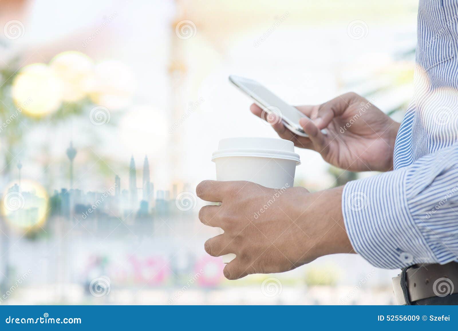 Man Hand Holding Take Away Coffee Cup Stock Image - Image of cafeteria ...
