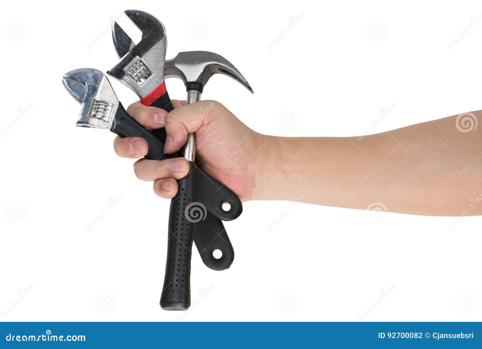 Man hand holding tools stock photo. Image of tool, metal - 92700082