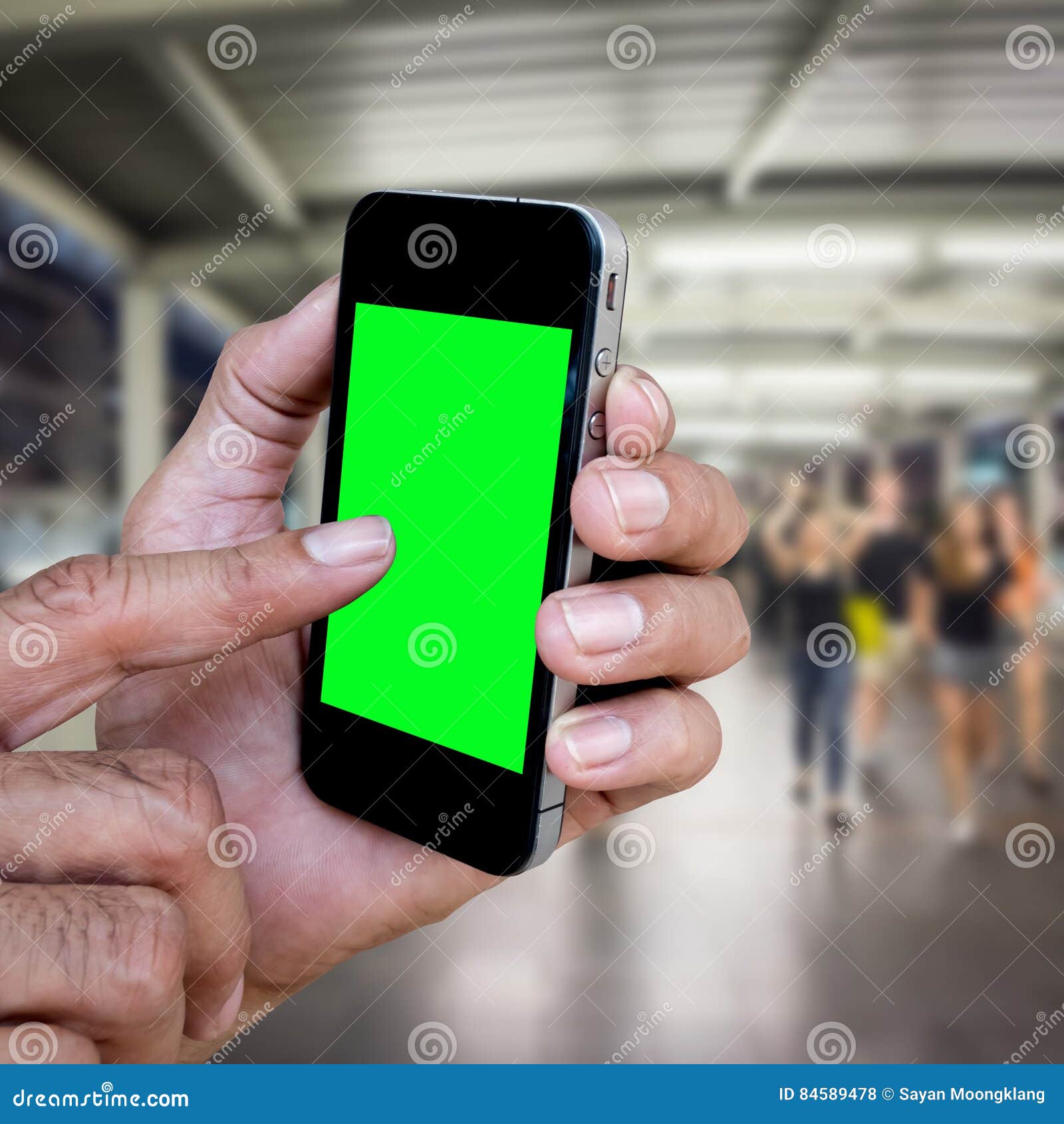 Man Hand Holding and Using Smart Phone. Stock Photo - Image of movement ...