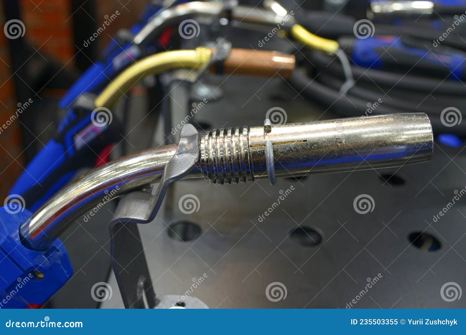 Man Hand Holding Welding Semi Automatic Gun for Welder Stock Image ...