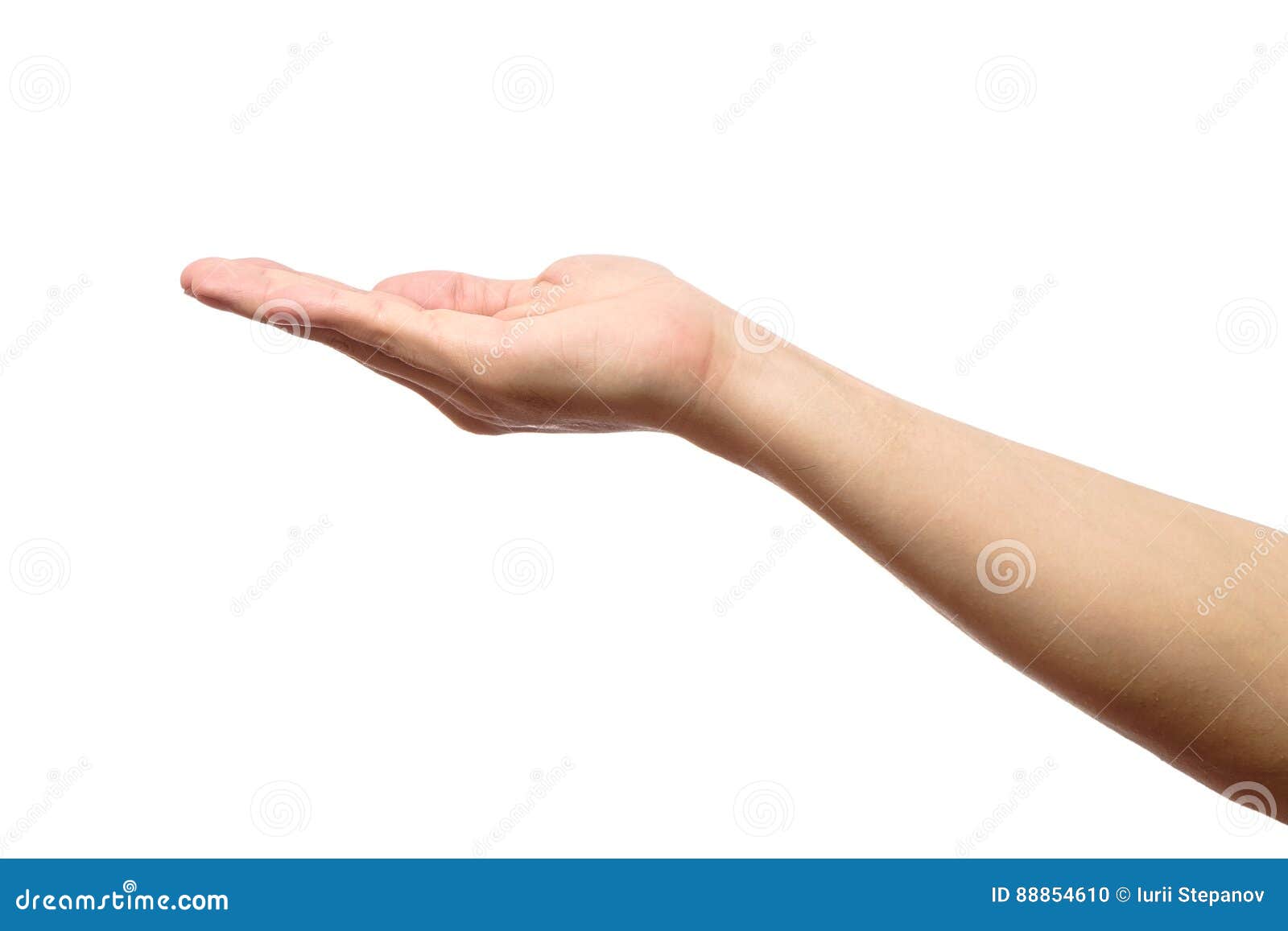 Man Hand Isolated. Hold, Grab or Catch Stock Photo - Image of gesture ...