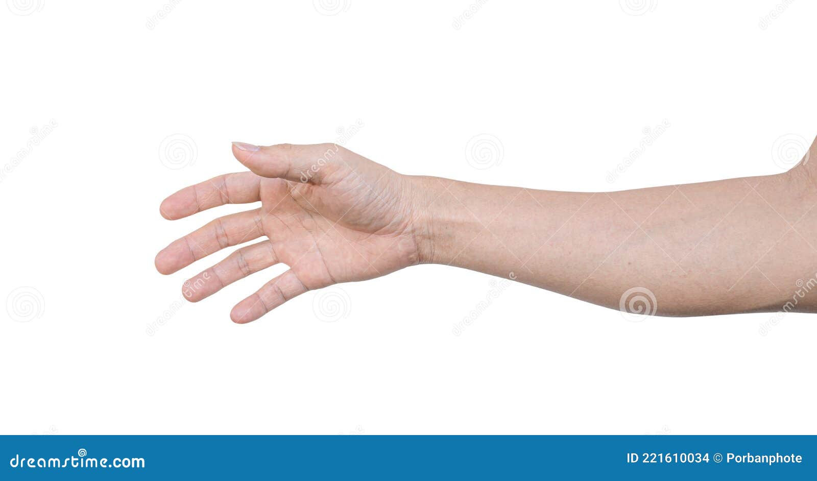 Man Hand Isolated on White Background Stock Photo - Image of gesture ...