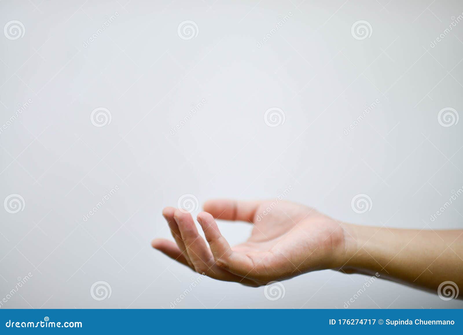 Man Hand Isolated on White Background Stock Image - Image of ...