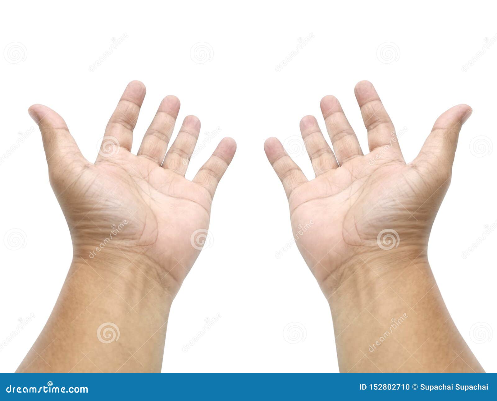 Man Hand Isolated on White Background Stock Photo - Image of concept ...