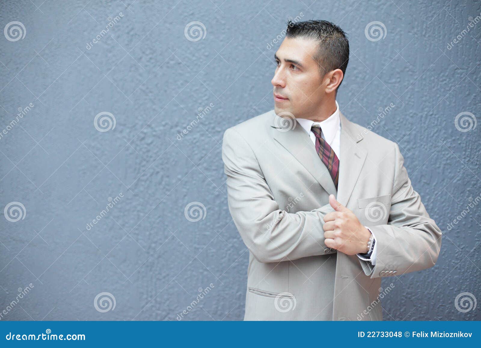 Man with hand in jacket stock photo. Image of copyspace - 22733048