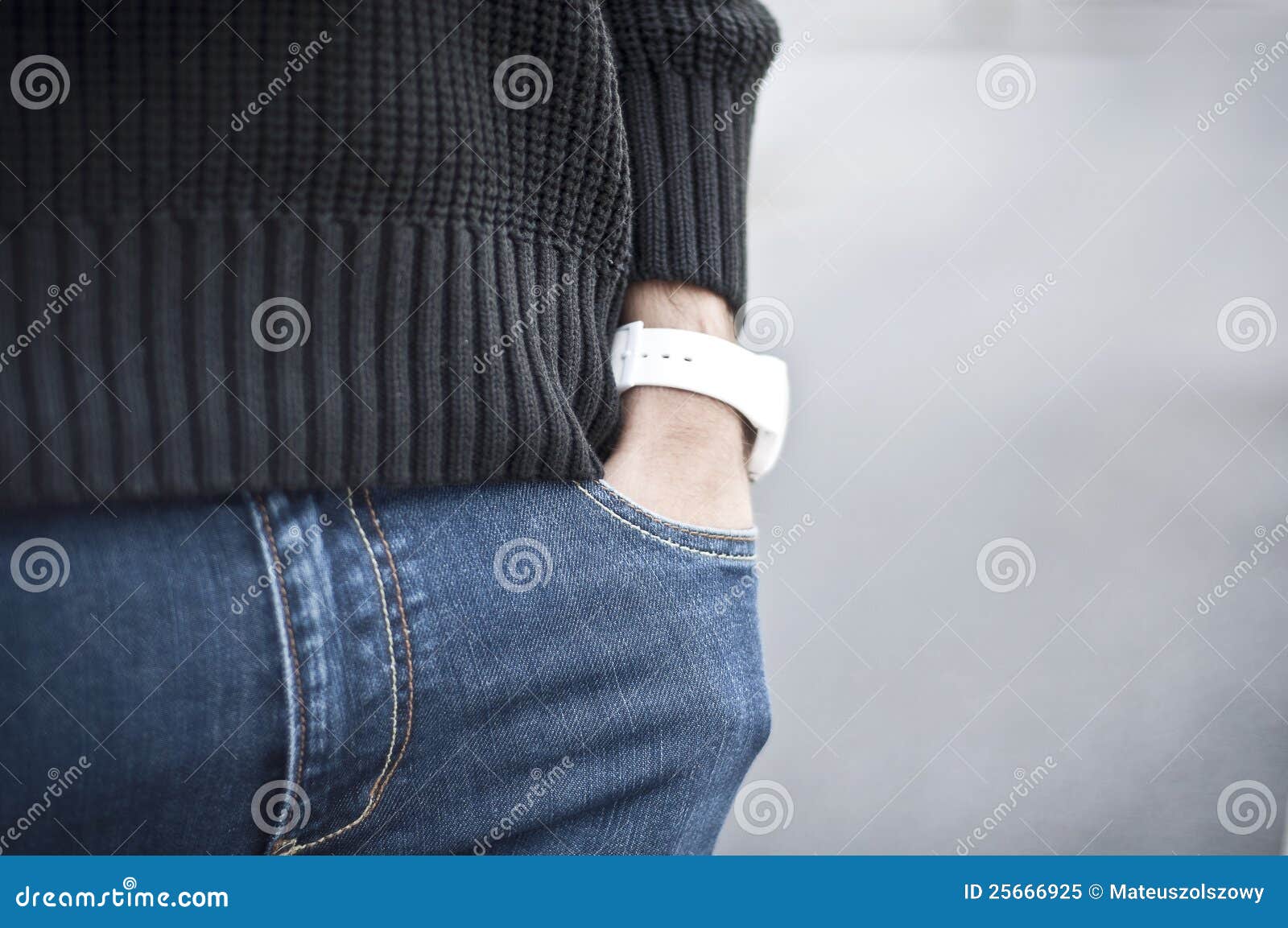Man Hand in Jeans stock image. Image of coast, white - 25666925