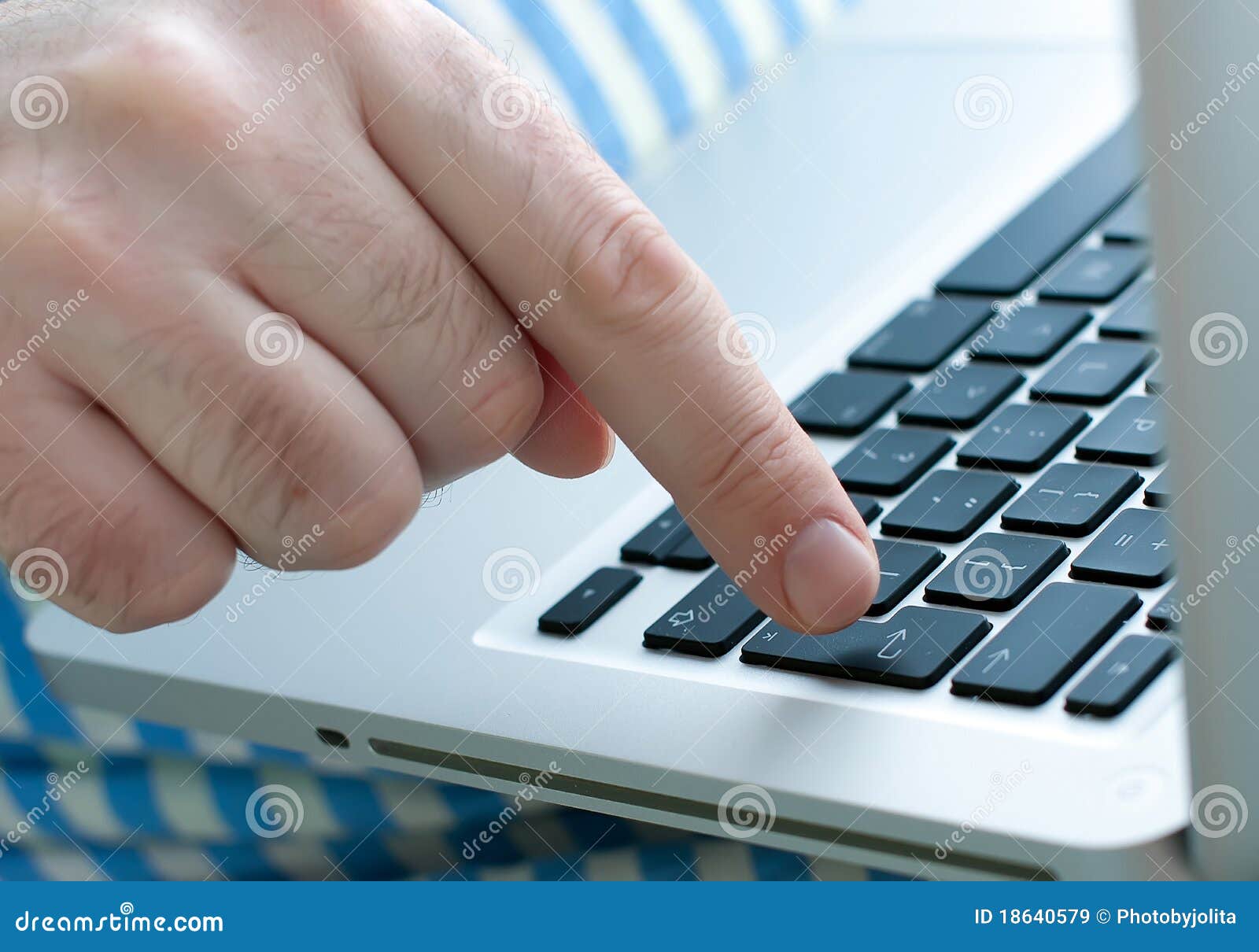 Man hand on a keyboard stock image. Image of control - 18640579