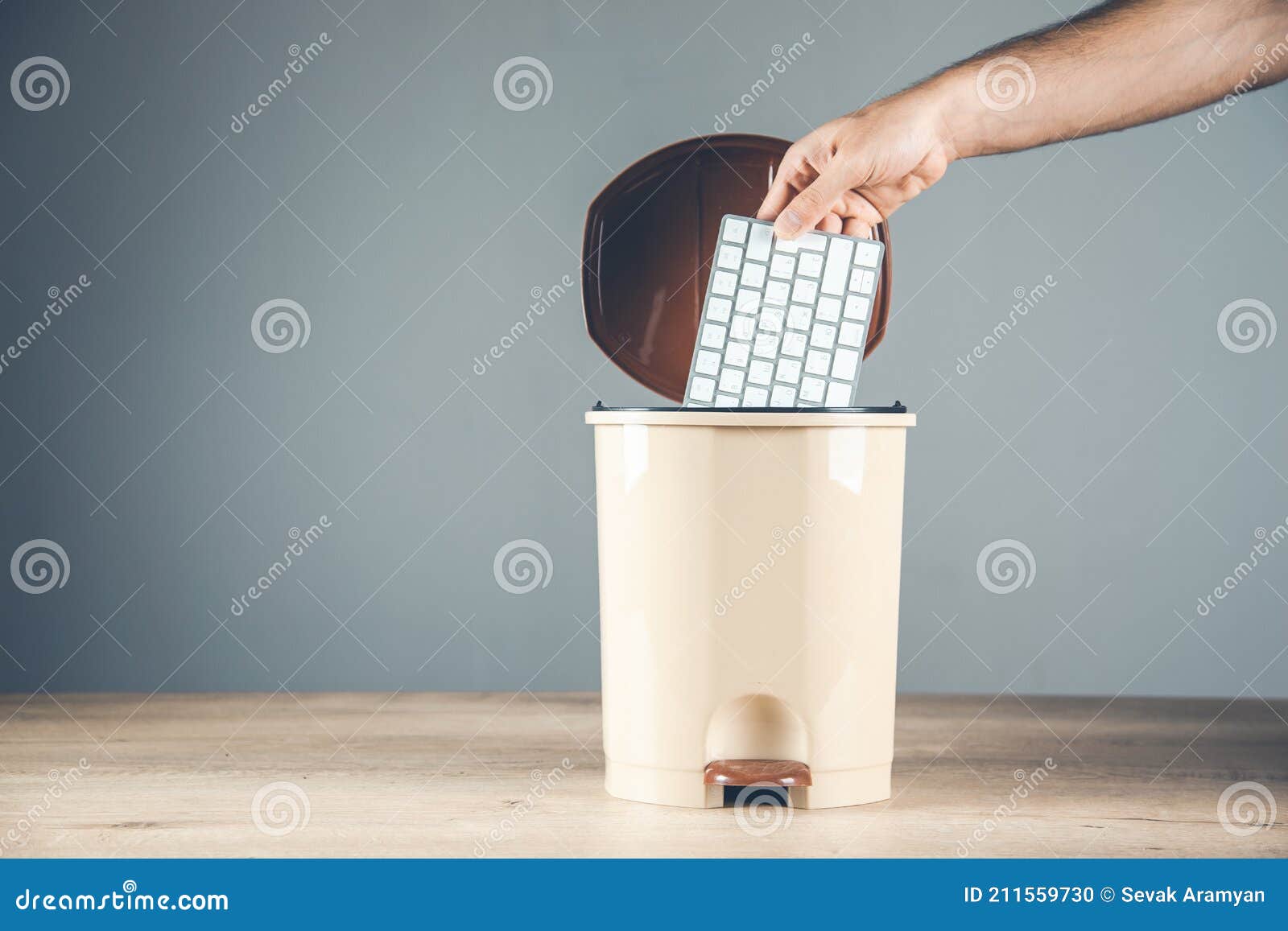 Man Hand Keyboard on the Trash Stock Photo - Image of keyboard, rubbish ...