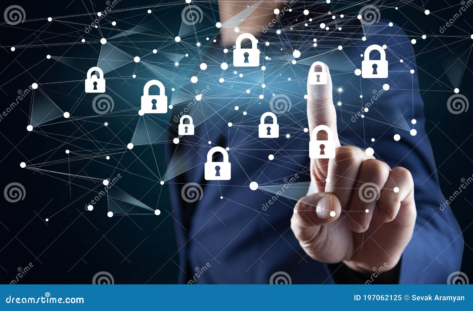 Man hand lock stock image. Image of touch, concept, protection - 197062125