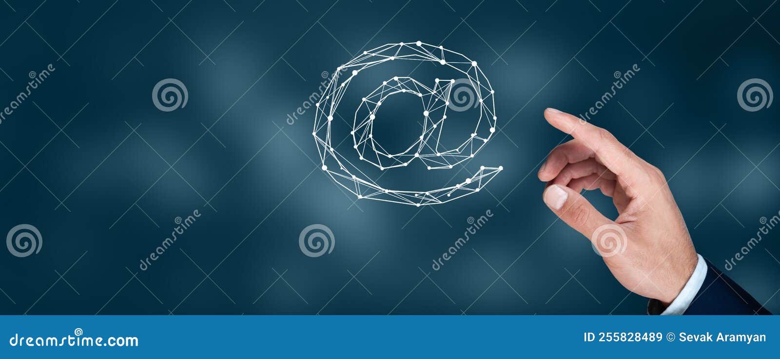 Man Hand @mail Sign in Screen Stock Image - Image of internet, touch ...