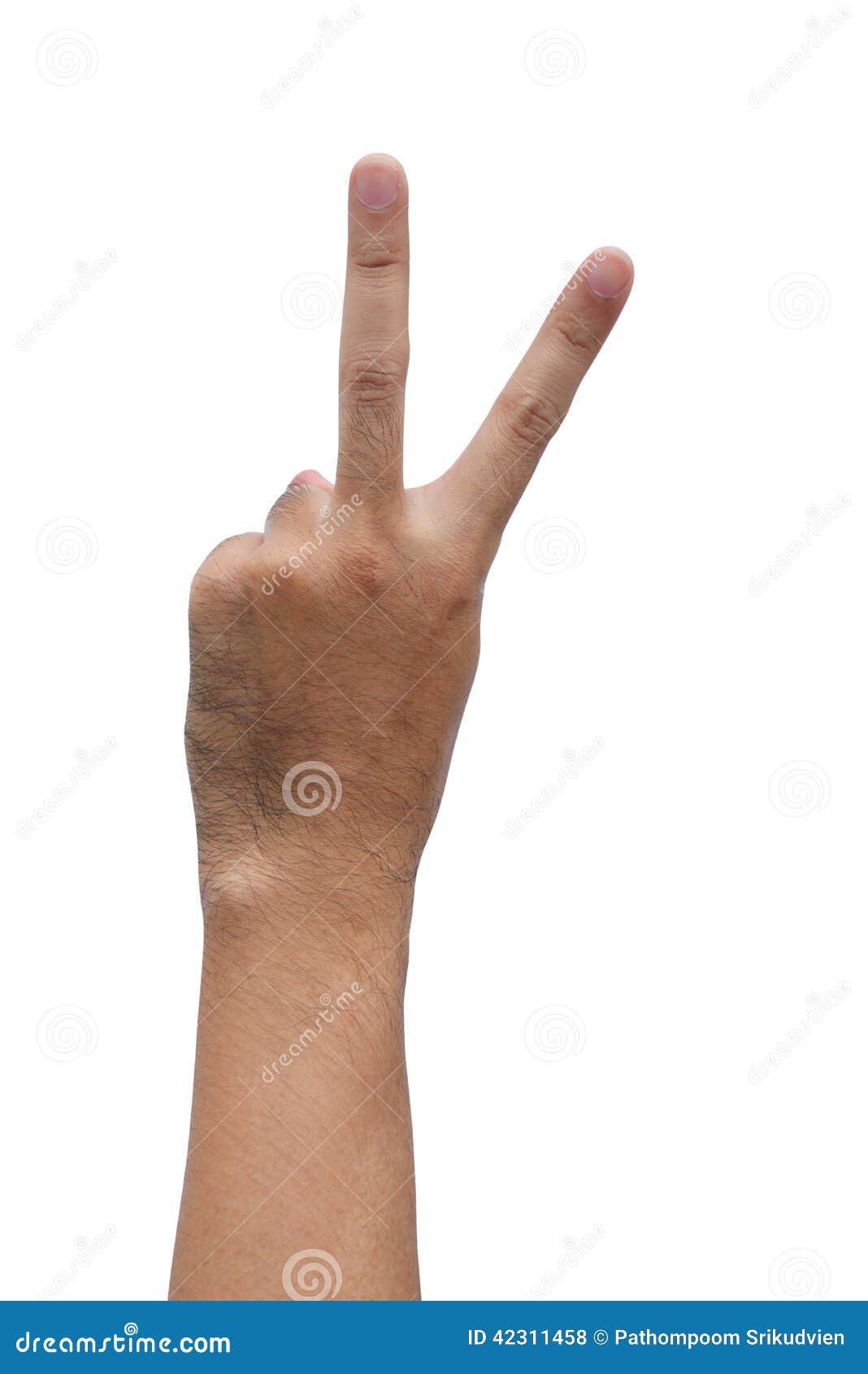 Man Hand Make Symbol on Isolated White Background Stock Photo - Image ...