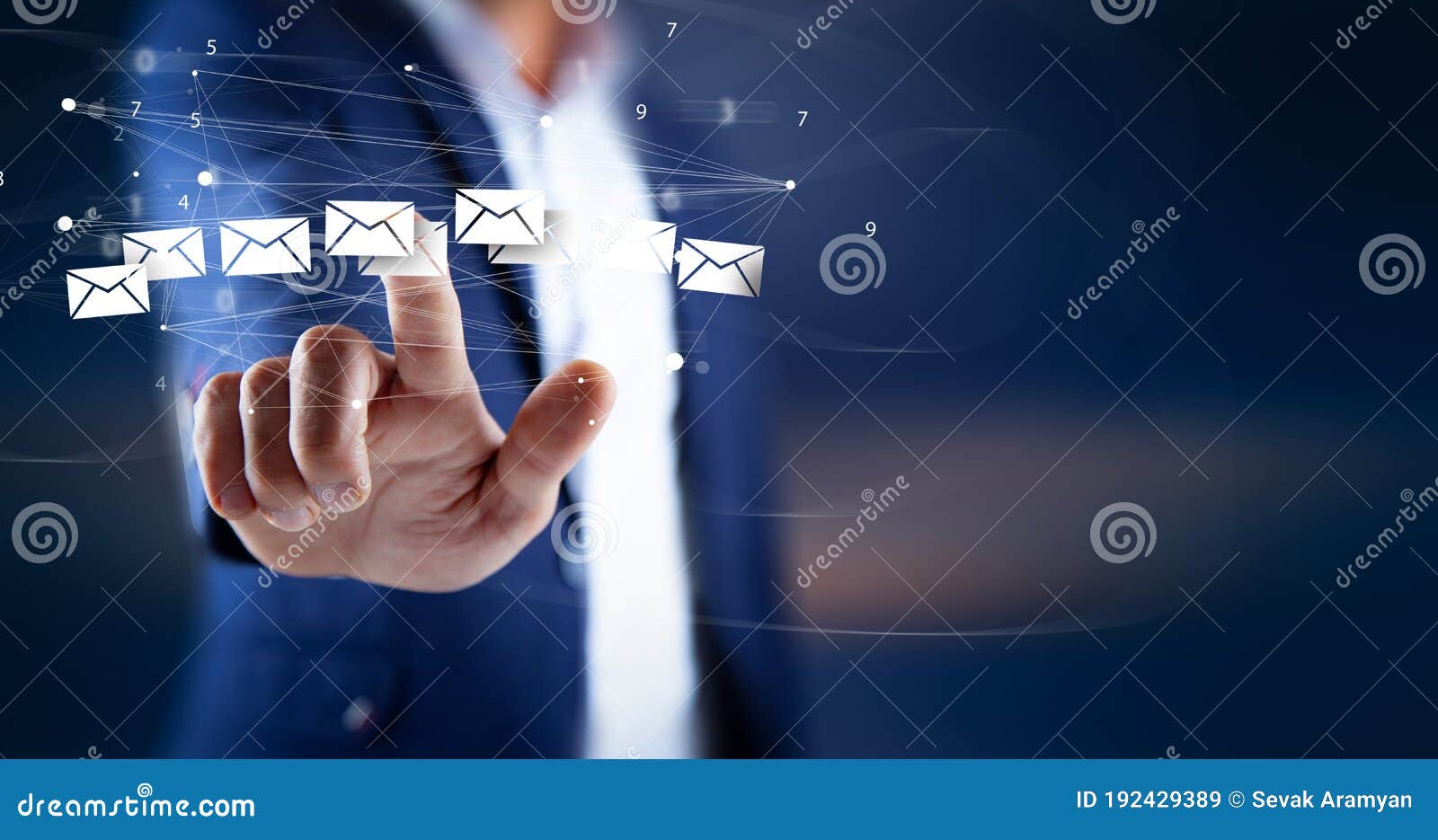 Man Hand Message Sign in Screen Stock Illustration - Illustration of ...
