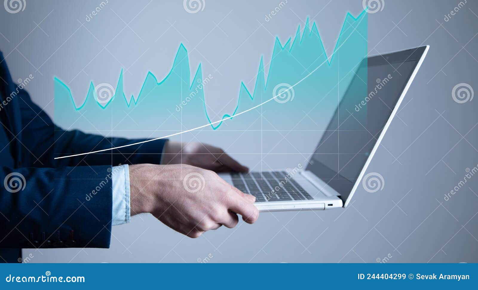Man Hand Notepad with Growth Stock Image - Image of global, rate: 244404299