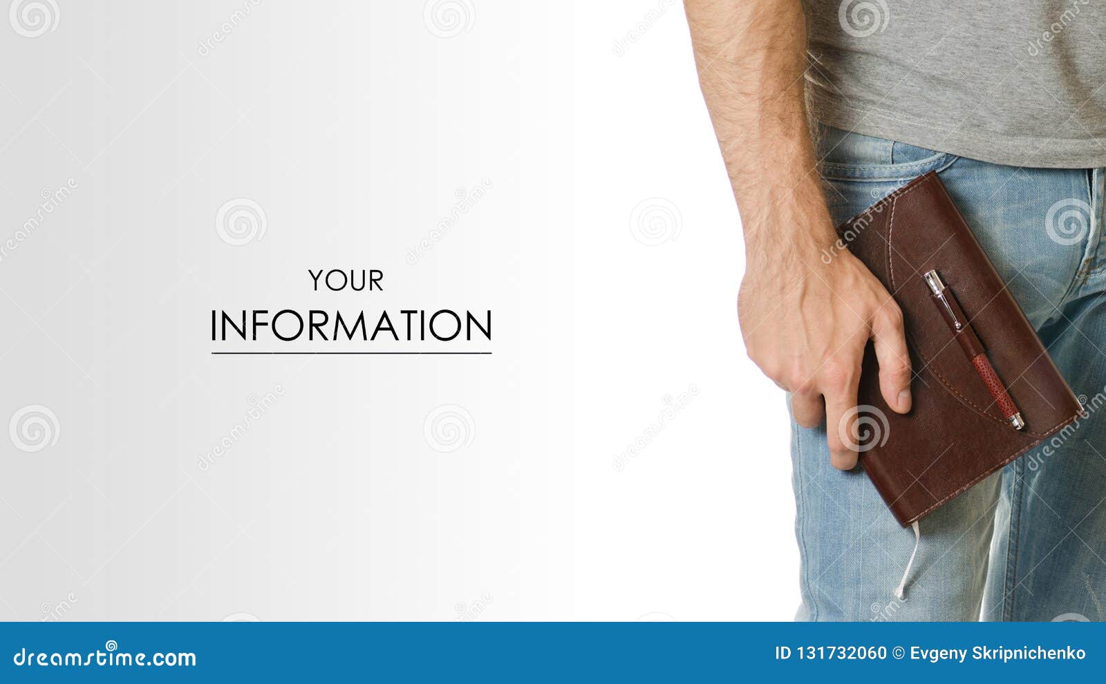 Man in a Hand Notepad and Pen Pattern Stock Photo - Image of male, cute ...