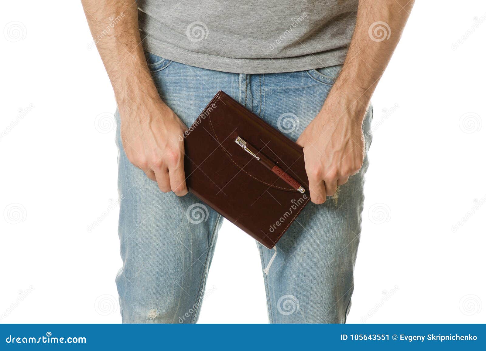 Man in a Hand Notepad and Pen Stock Image - Image of human, female ...