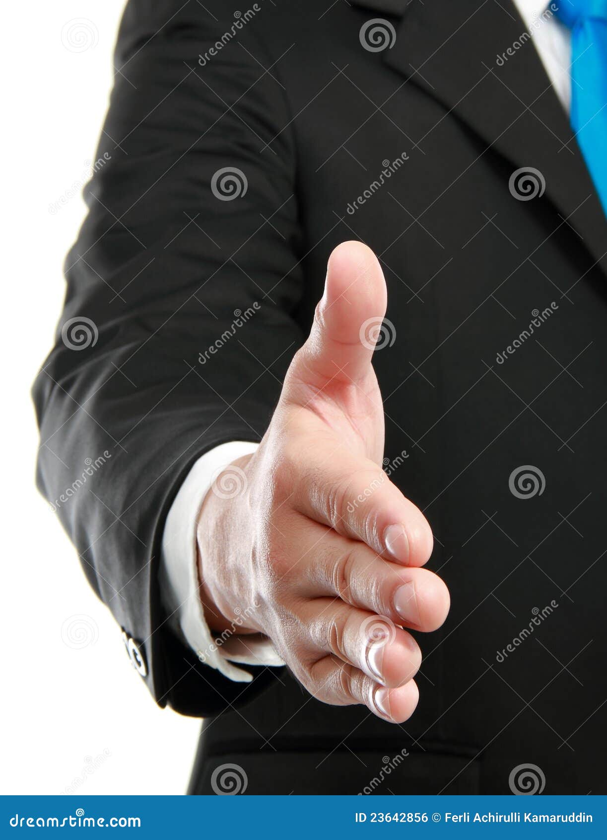 Man Hand Offering Handshake Stock Photo - Image of isolated ...