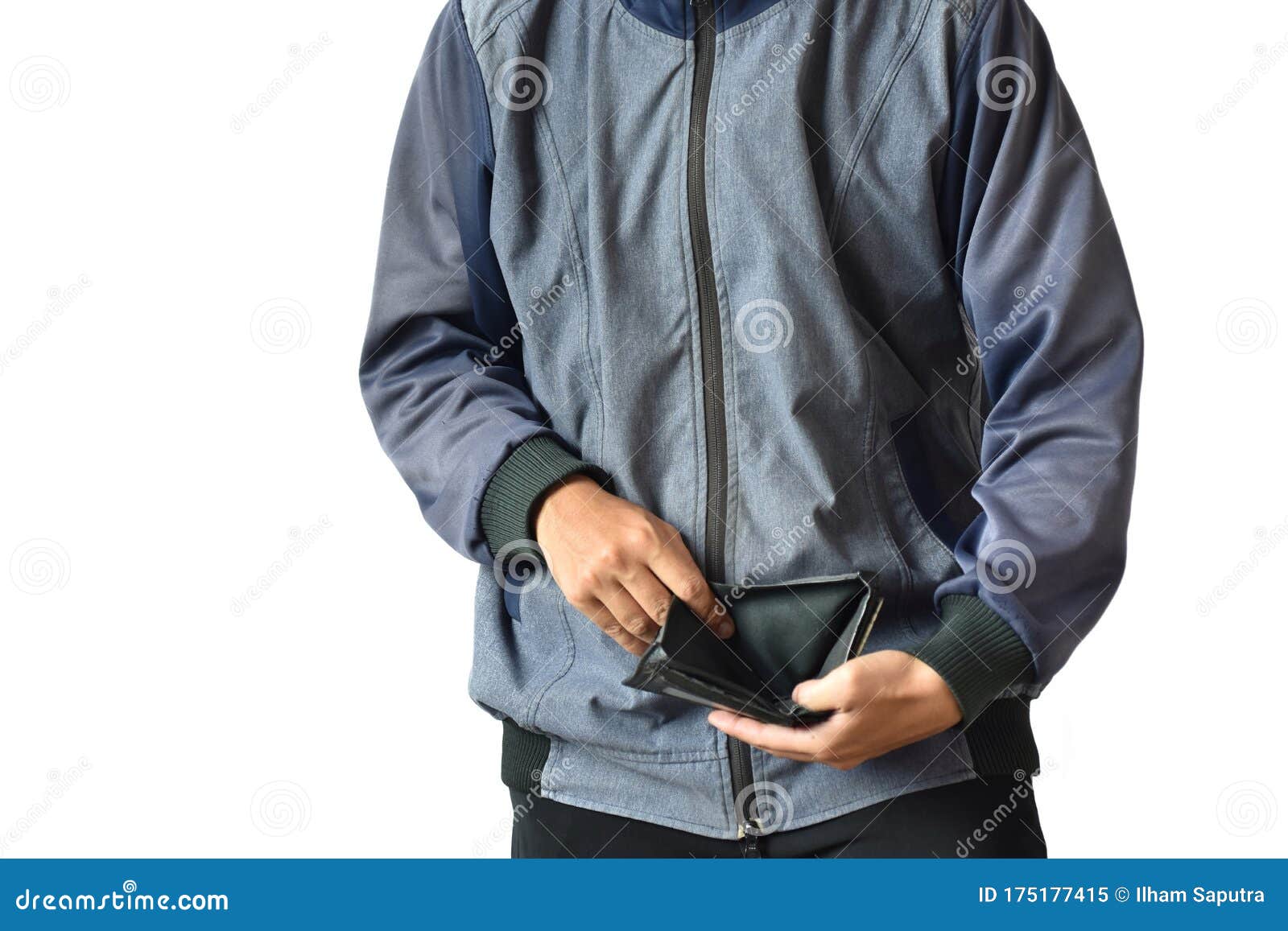 Man Hand Open an Empty Wallet Stock Image - Image of bank, leather ...