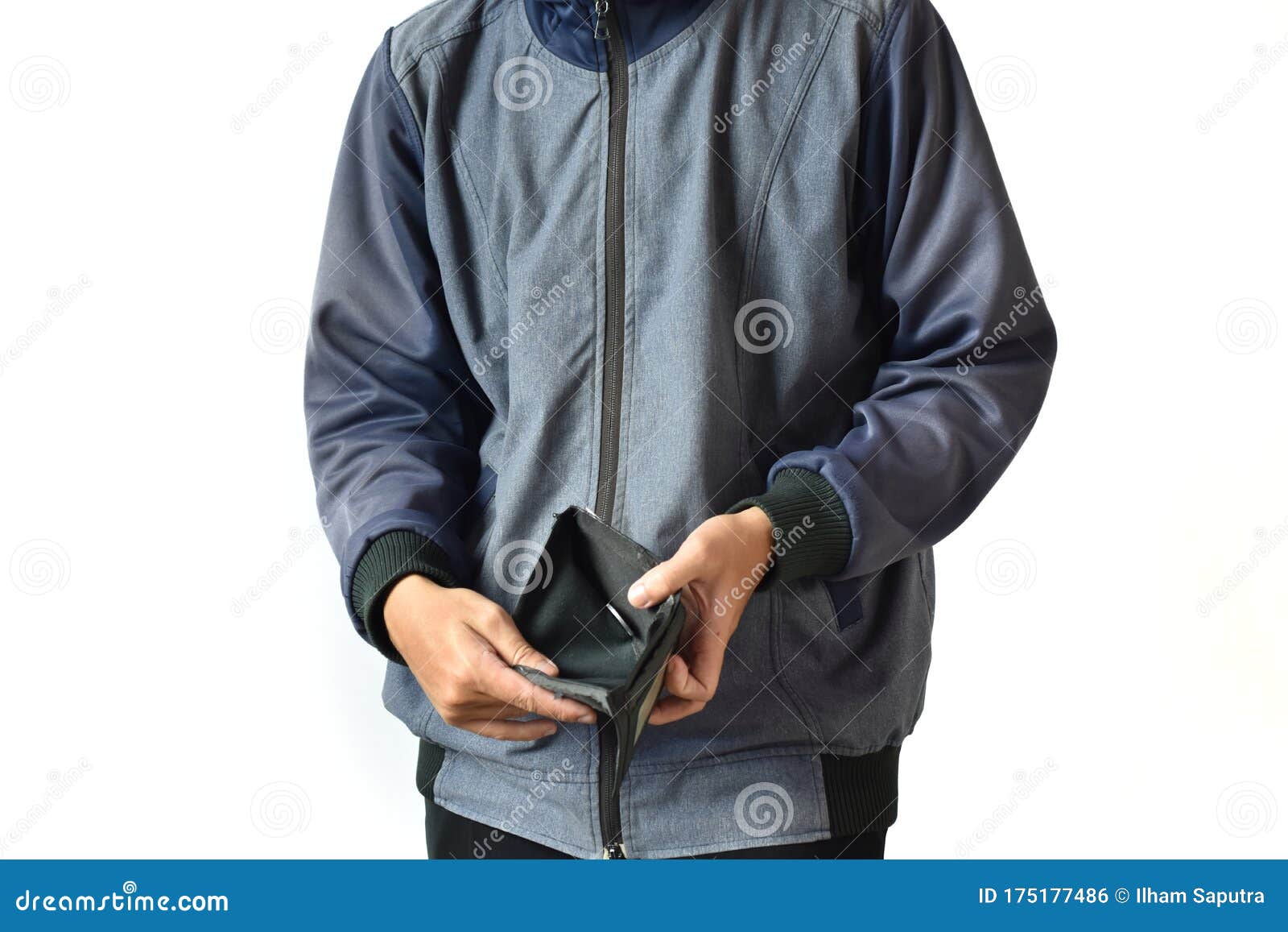Man Hand Open an Empty Wallet Stock Photo - Image of closeup, people ...